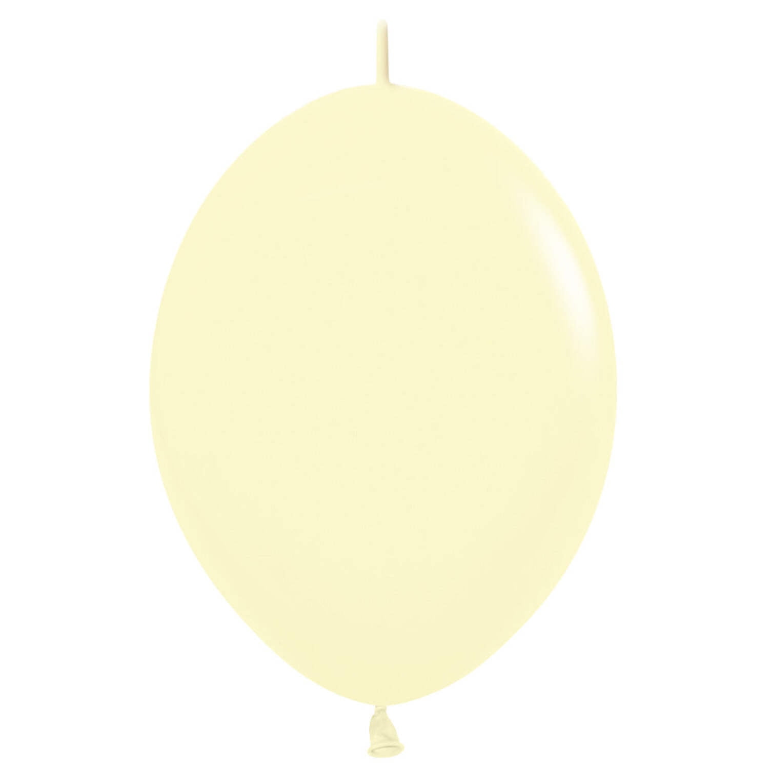 6 inch Sempertex Link-O-Loon Pastel Matte Yellow Latex Balloons (50 ...