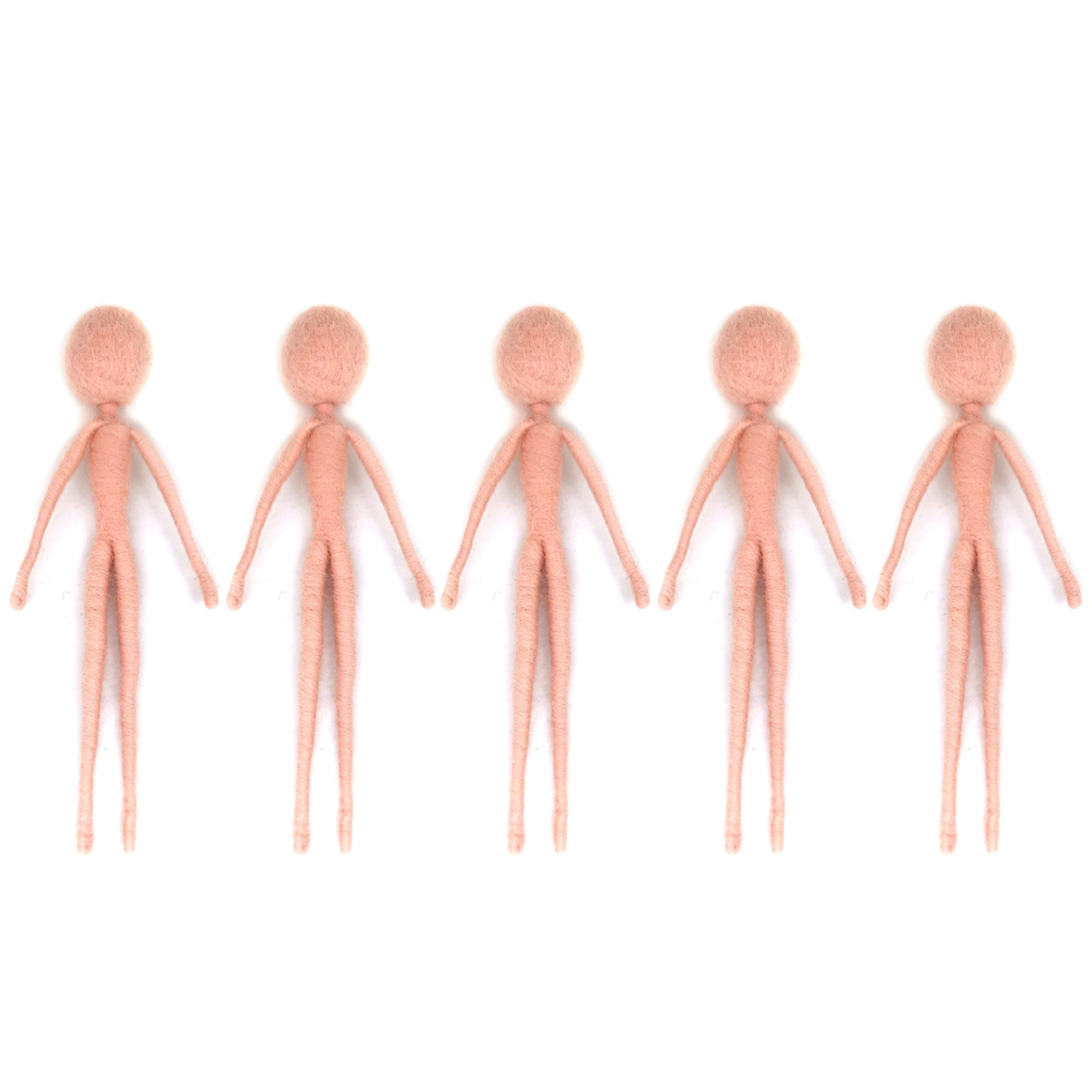 5 Pieces 6 inch Pre-made Felted Body for Needle Felting Kit Project ...