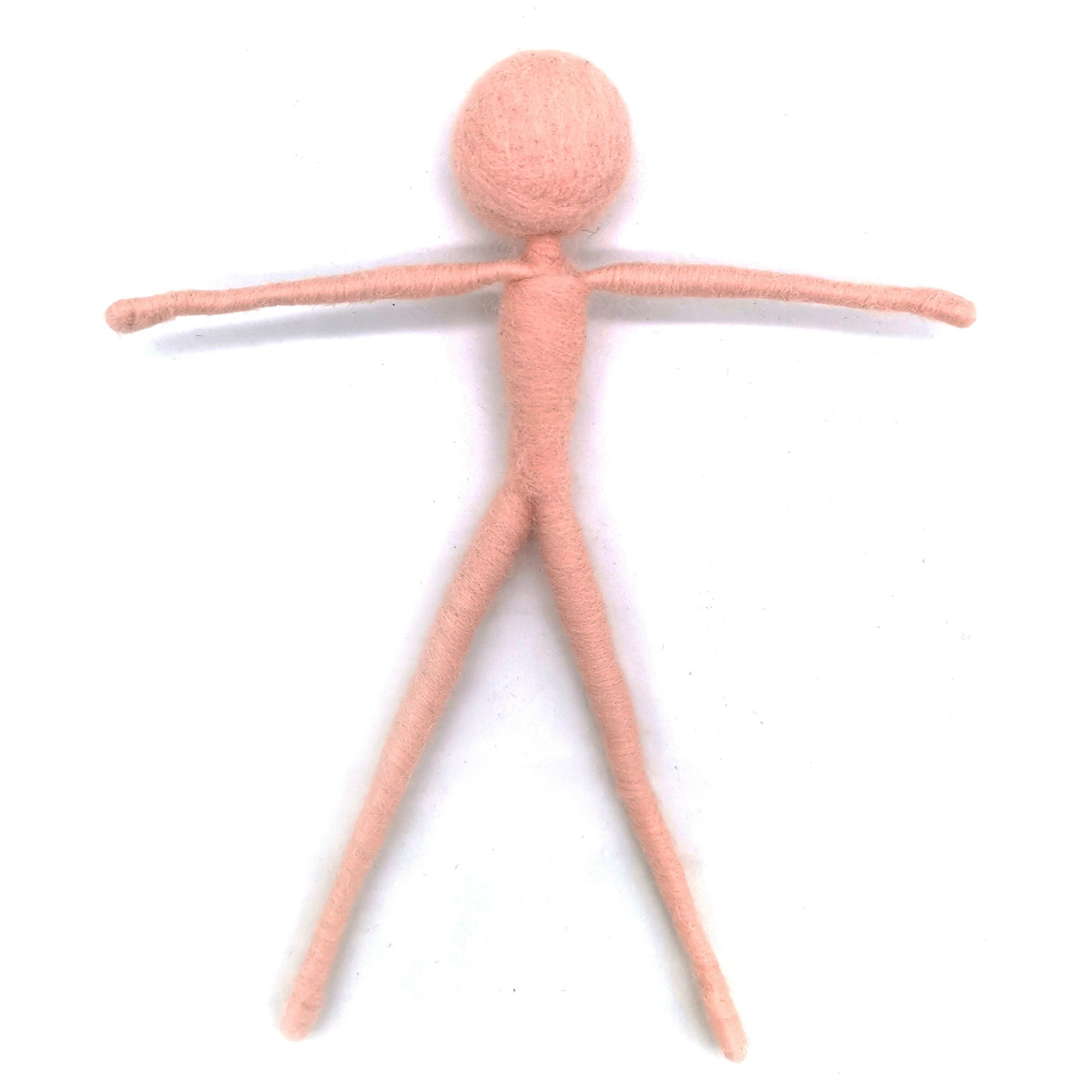 6 inch Size Pre-made Felted Body for Needle Felting Kit Project Fairies ...