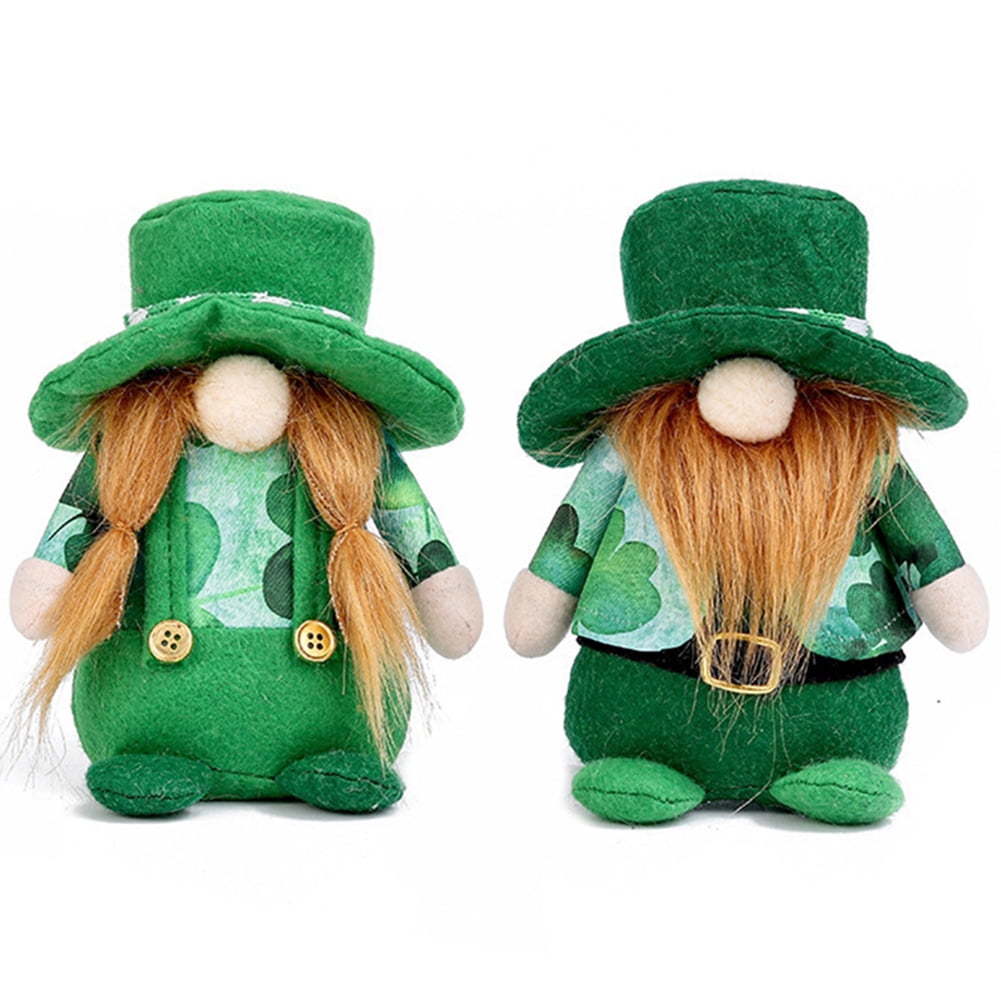 6 inch St Patrick Day Gnome Ornaments, Handmade Irish Plush Decor ...