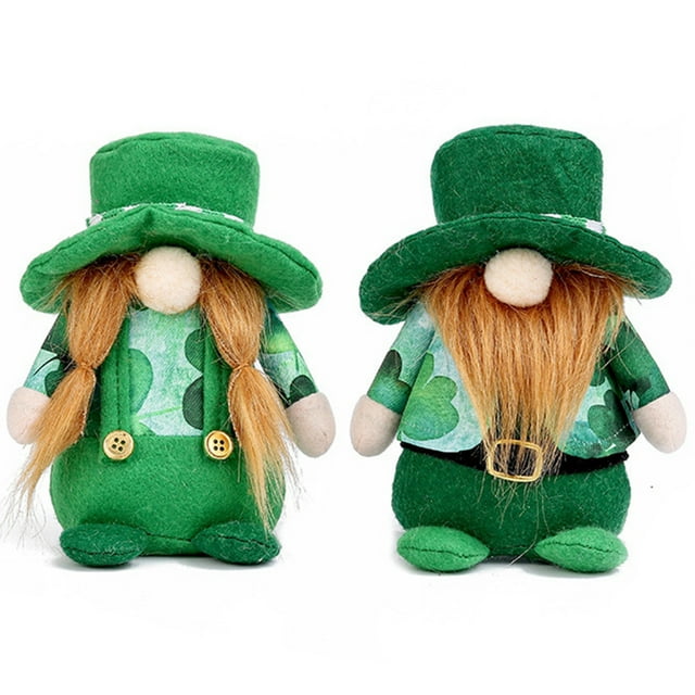 6 inch St Patrick Day Gnome Ornaments, Handmade Irish Plush Decor ...