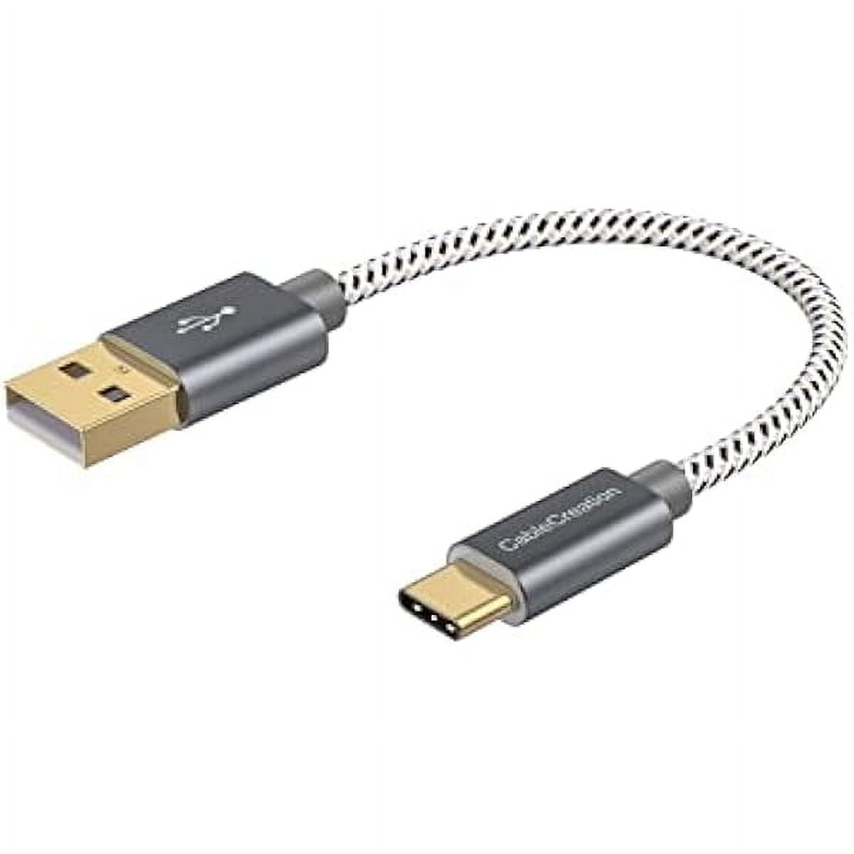 6 inch USB C Cable Short, USB A to USB C Fast Charging, Braided Type C ...
