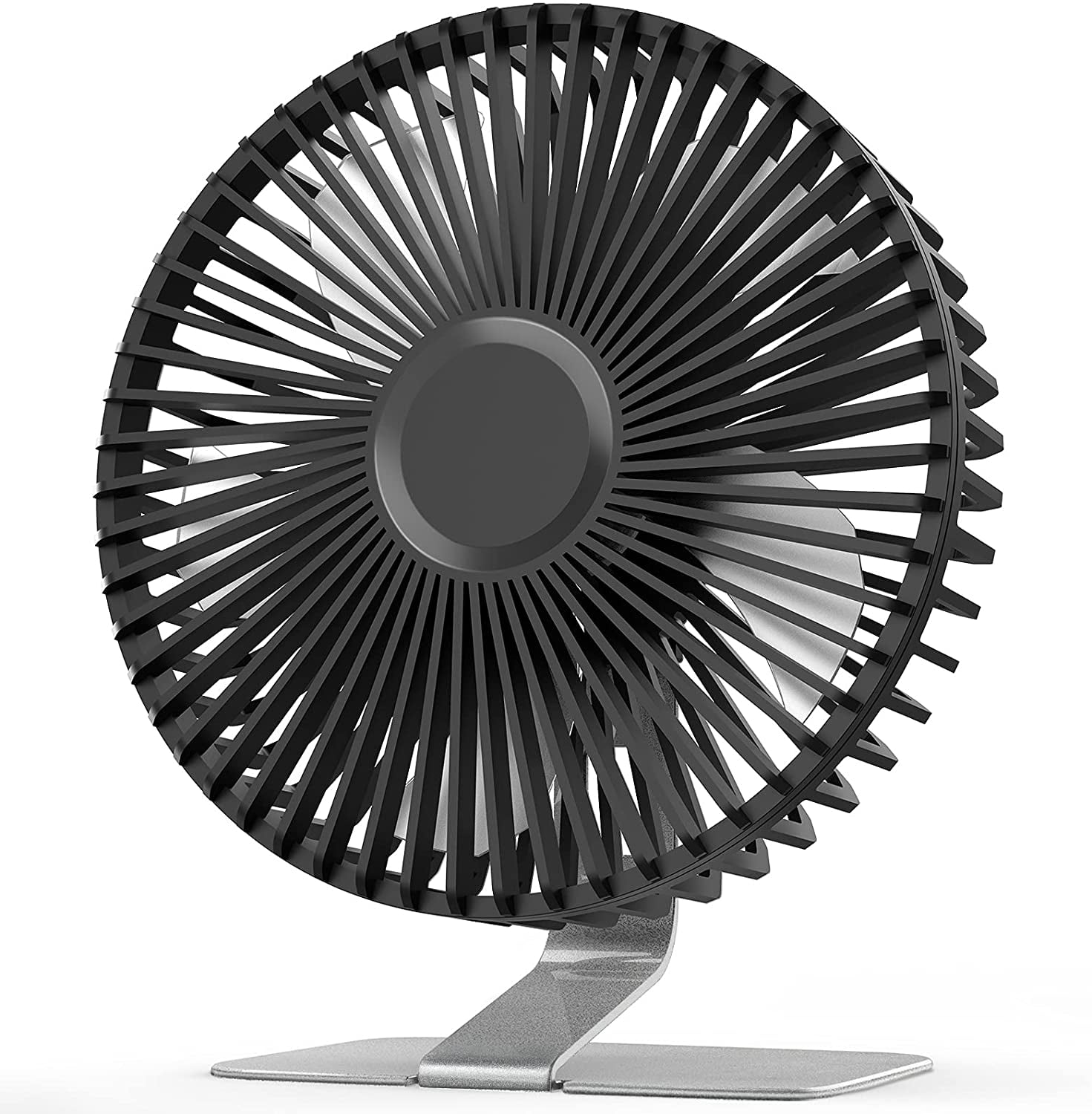 6 inch USB Desk Fan, 4 Speeds, Ultra-quiet, 90° Adjustment for Better ...