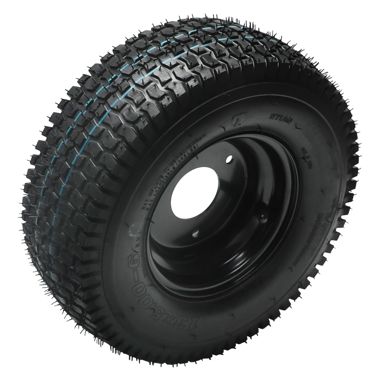 6 inch Wheel 13x5-6 13x5.00-6 Wheel Tire and Rim 3 Stud 4Ply Tubeless ...