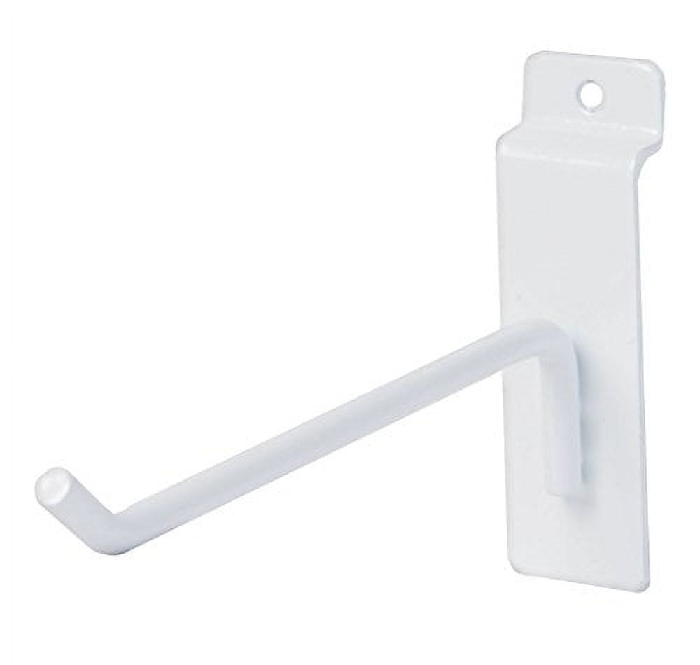6 inch White Peg Hook for Slatwall - Pack of 50 - White Slatwall Hooks ...