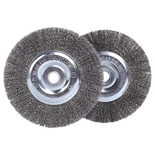 6 inch Wire Wheel for Bench Grinder,Coarse Crimped Wire 0.012-Inch with ...