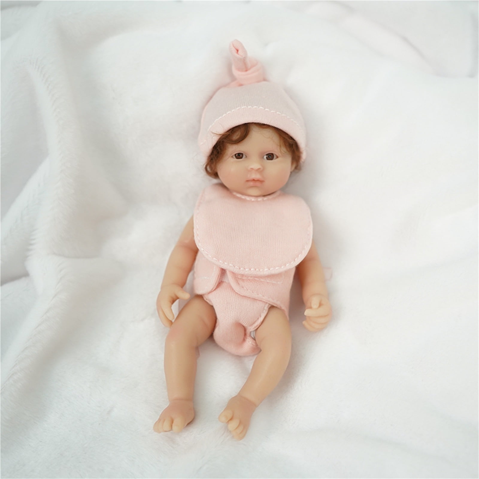 6 inch full silicone simulation rebirth doll reborn doll mini miniature ...