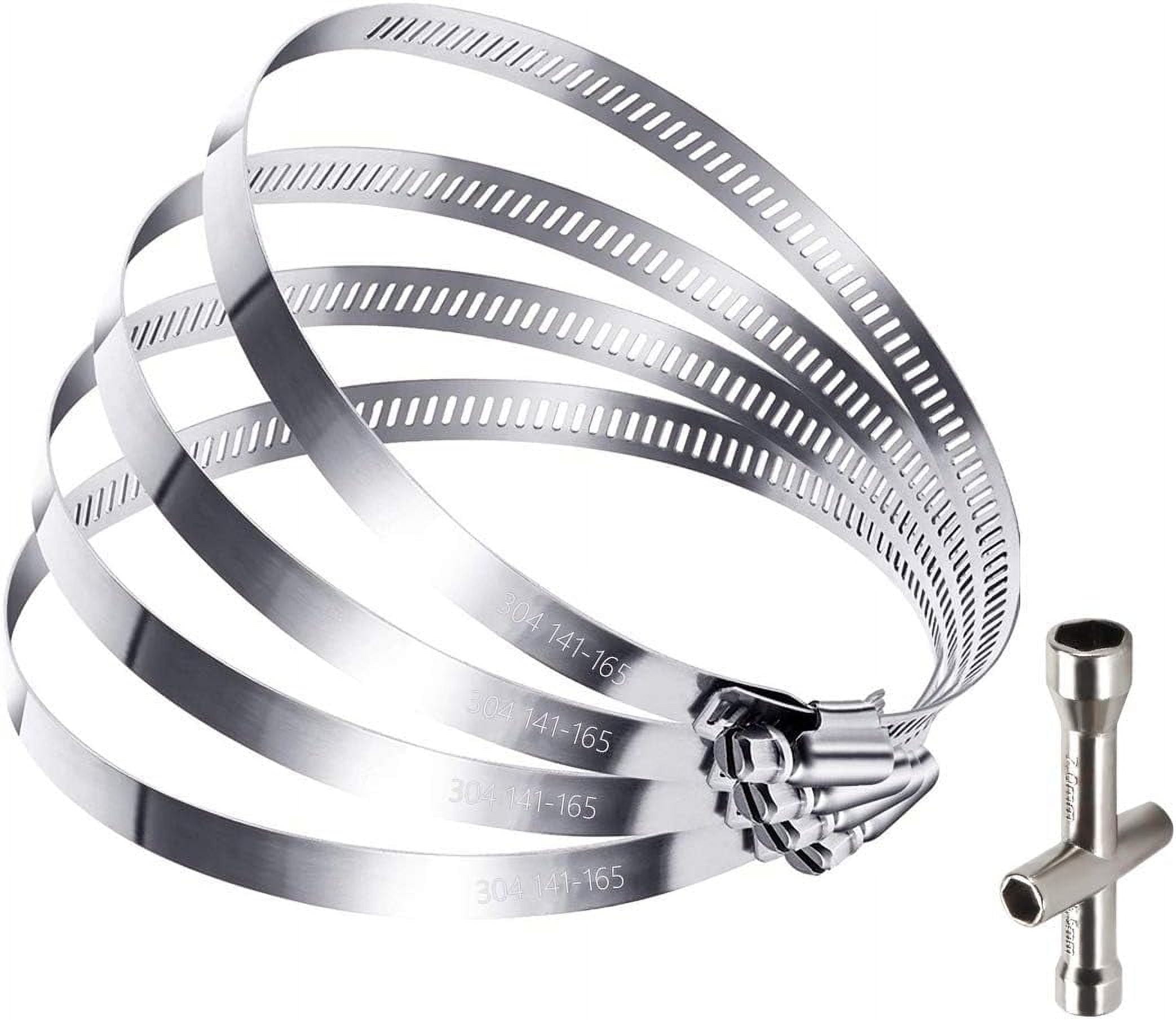 6 inch hose clamps, 150 mm hose clamps, adjustable clamp range 141-165 ...