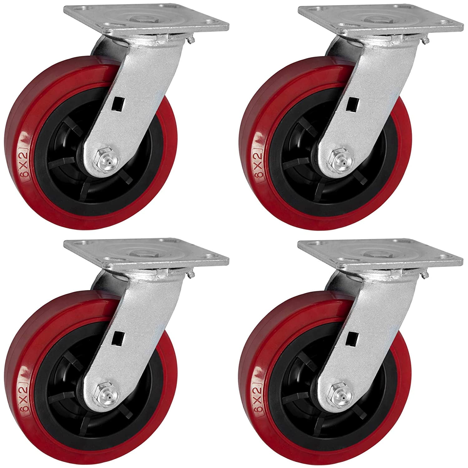 6 inch x 2 inch PRO-TECH Polyurethane Heavy Duty Industrial Top Plate ...