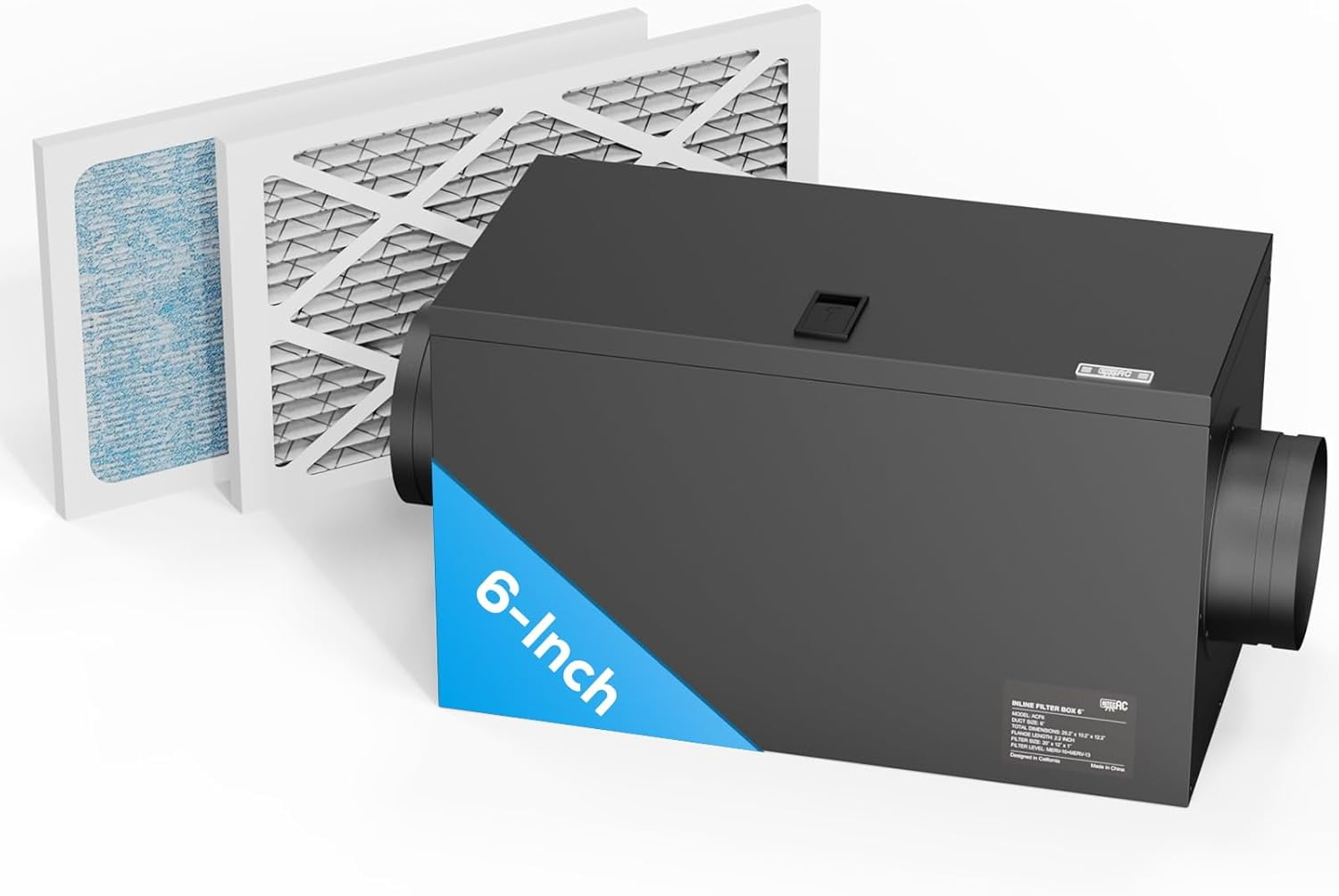 6 inches Filter Box with Efficient Box Fan Filter HVAC Filter Box for ...