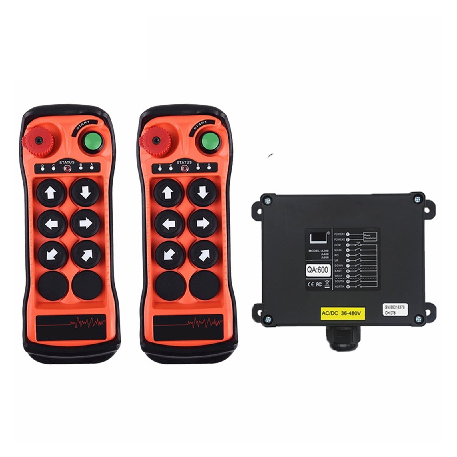 6 keys single speed Industrial Wireless Radio Crane Remote Control ...
