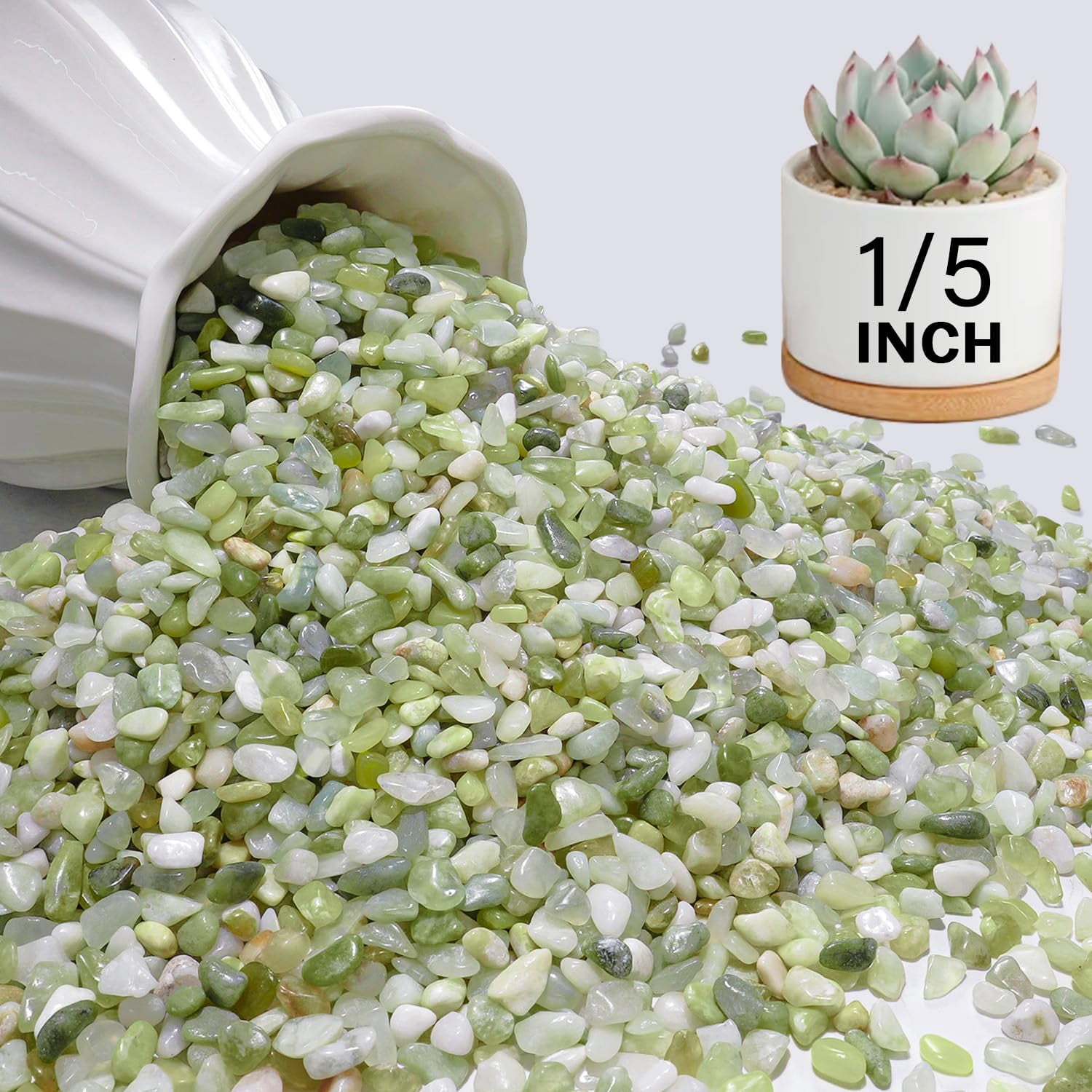 6 lbs Pebbles for Indoor Plants, 1/5 Inch Pea Gravel for Fish Tank ...