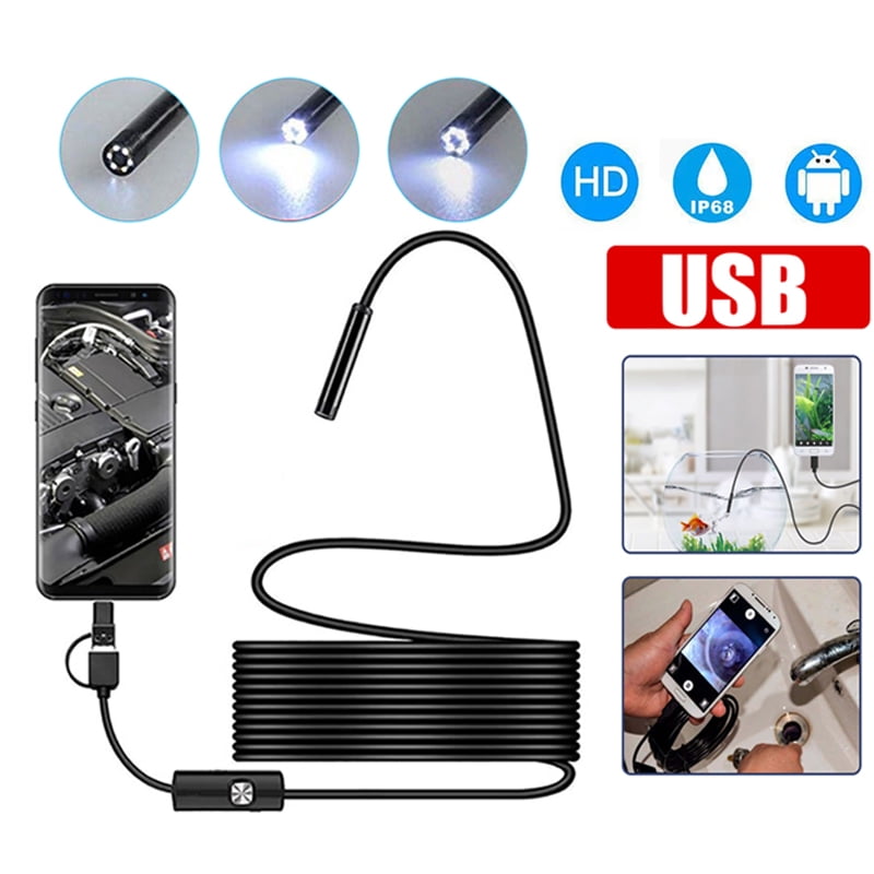6 led endoscope usb android endoscope camera waterproof inspection ...