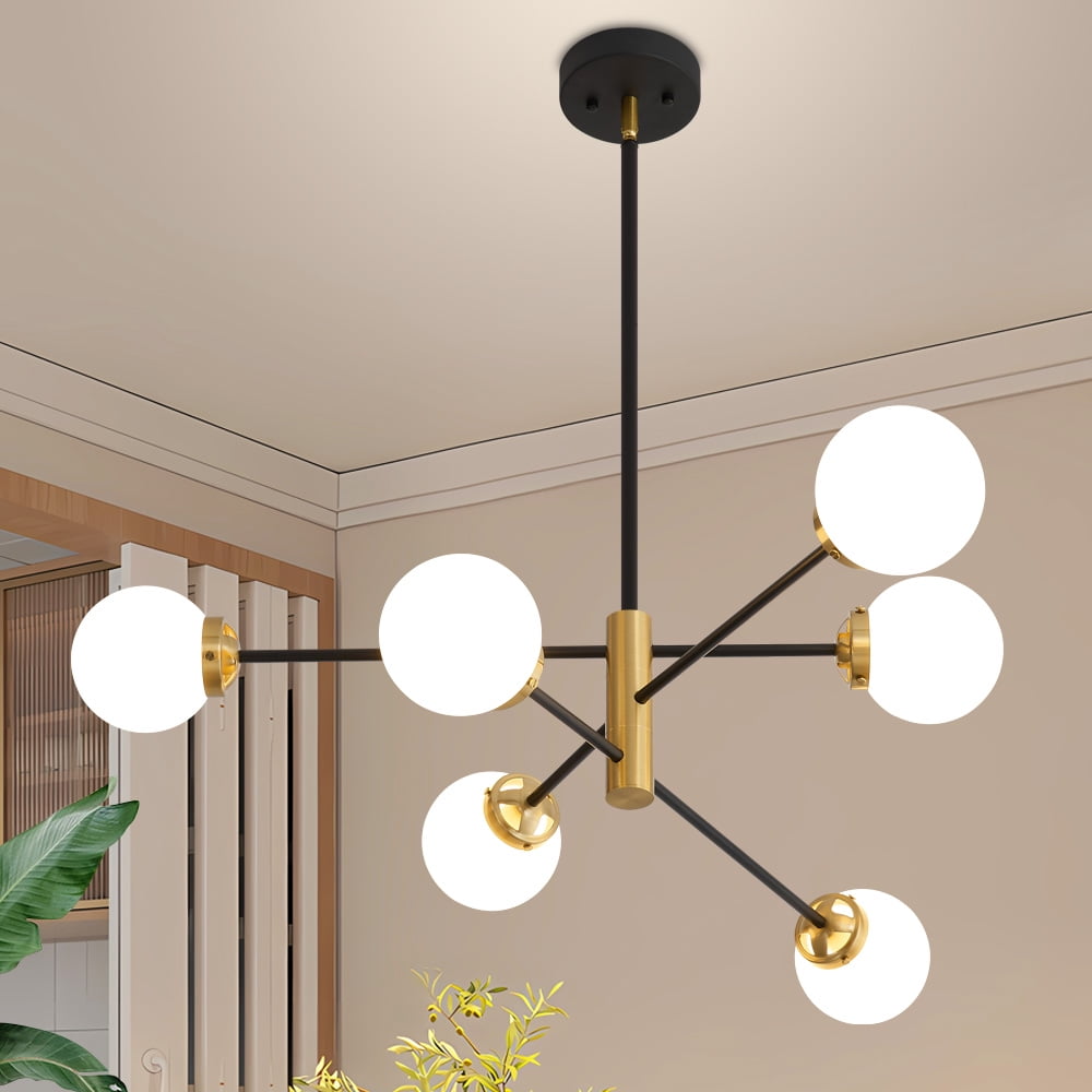 6-light Modern Sputnik Beasley E12 Industrial Pendant Light Mid Century Ceiling Hanging Lamp ...