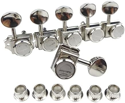 6 In line Guitar Locking Tuners – Nickel Silver Vintage Lock String ...