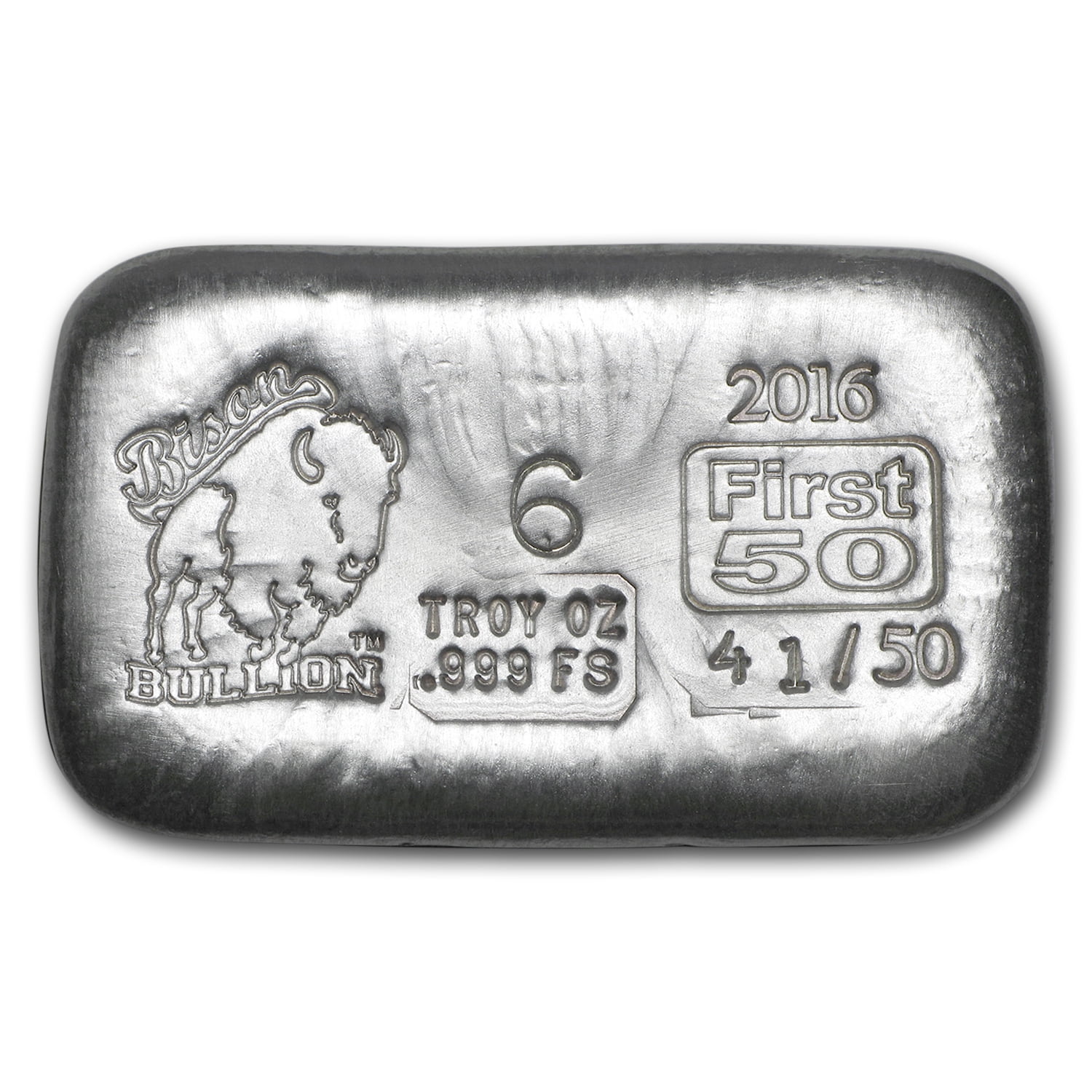 6 oz Silver Bar - Bison Bullion (1st 50 Issued) - Walmart.com