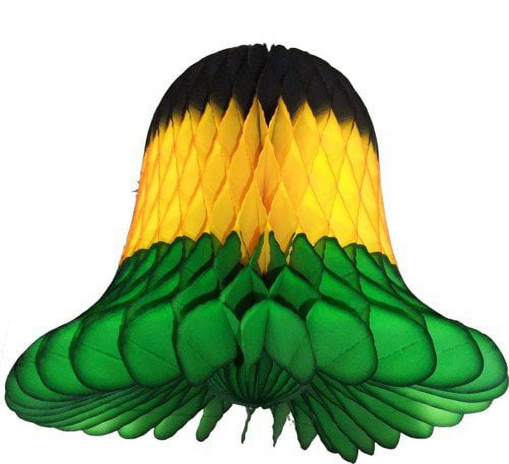 6-pack 11 Inch Hanging Honeycomb Tissue Paper Bell Decoration, Jamaican ...