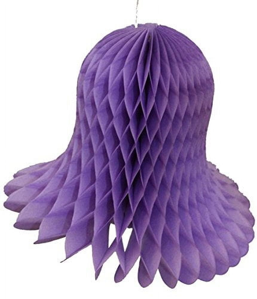 6-pack 11 Inch Hanging Honeycomb Tissue Paper Bell Decoration, Lavender ...