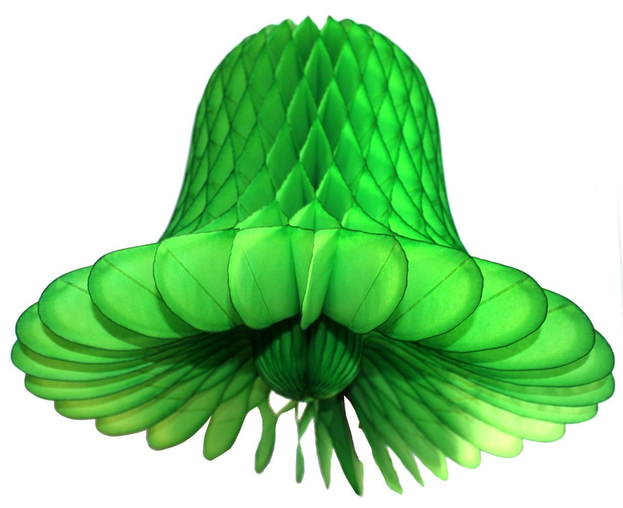 6-pack 11 Inch Hanging Honeycomb Tissue Paper Bell Decoration, Lime ...