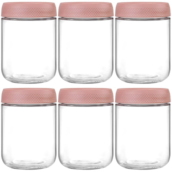 6-pack 16oz Gljars With Airtight Lids Overnight Oats Containersmason ...