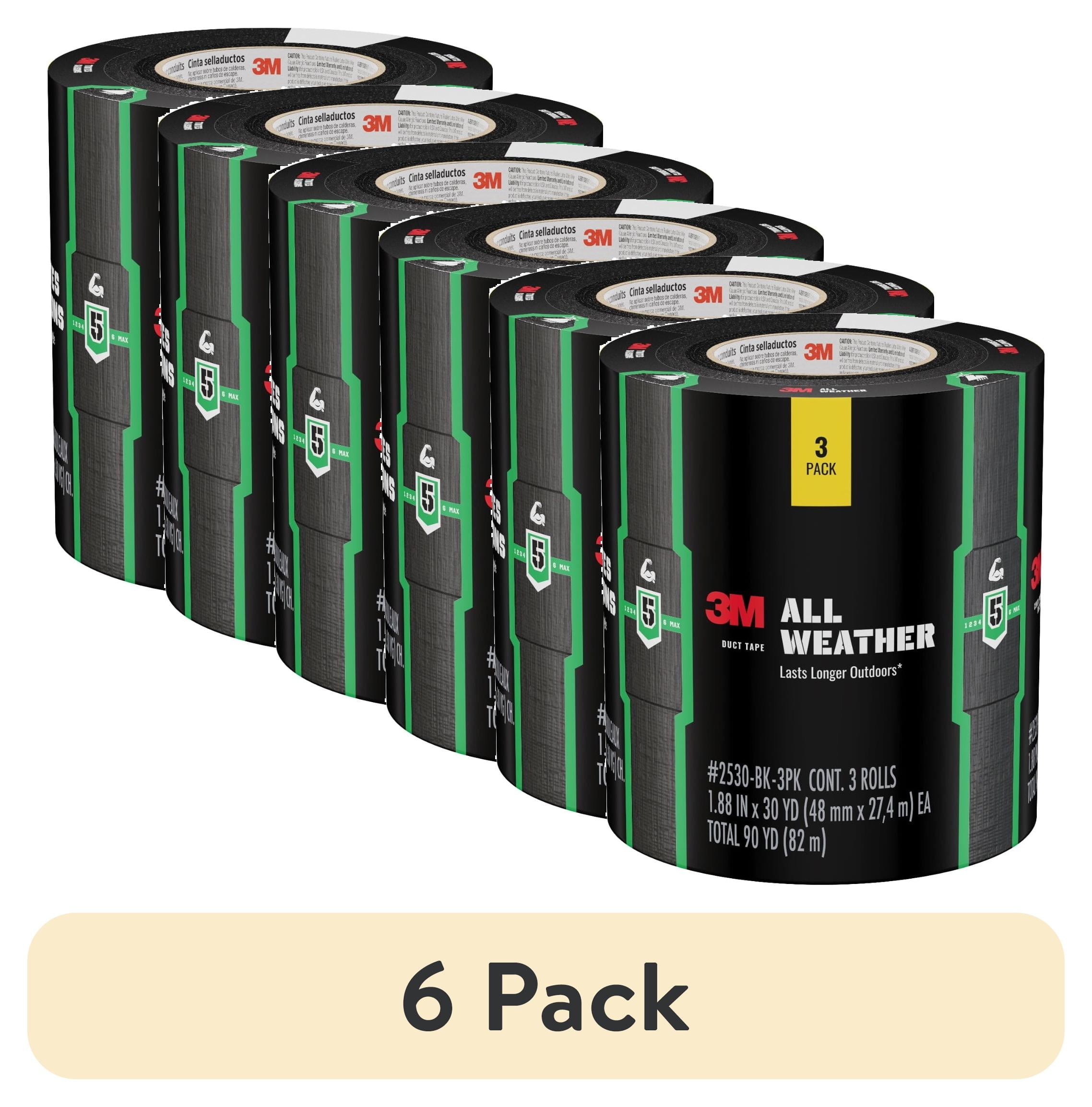 (6 pack) 3M All Weather Duct Tape, Black, 1.88 in. x 30 yd., 3 Pack ...