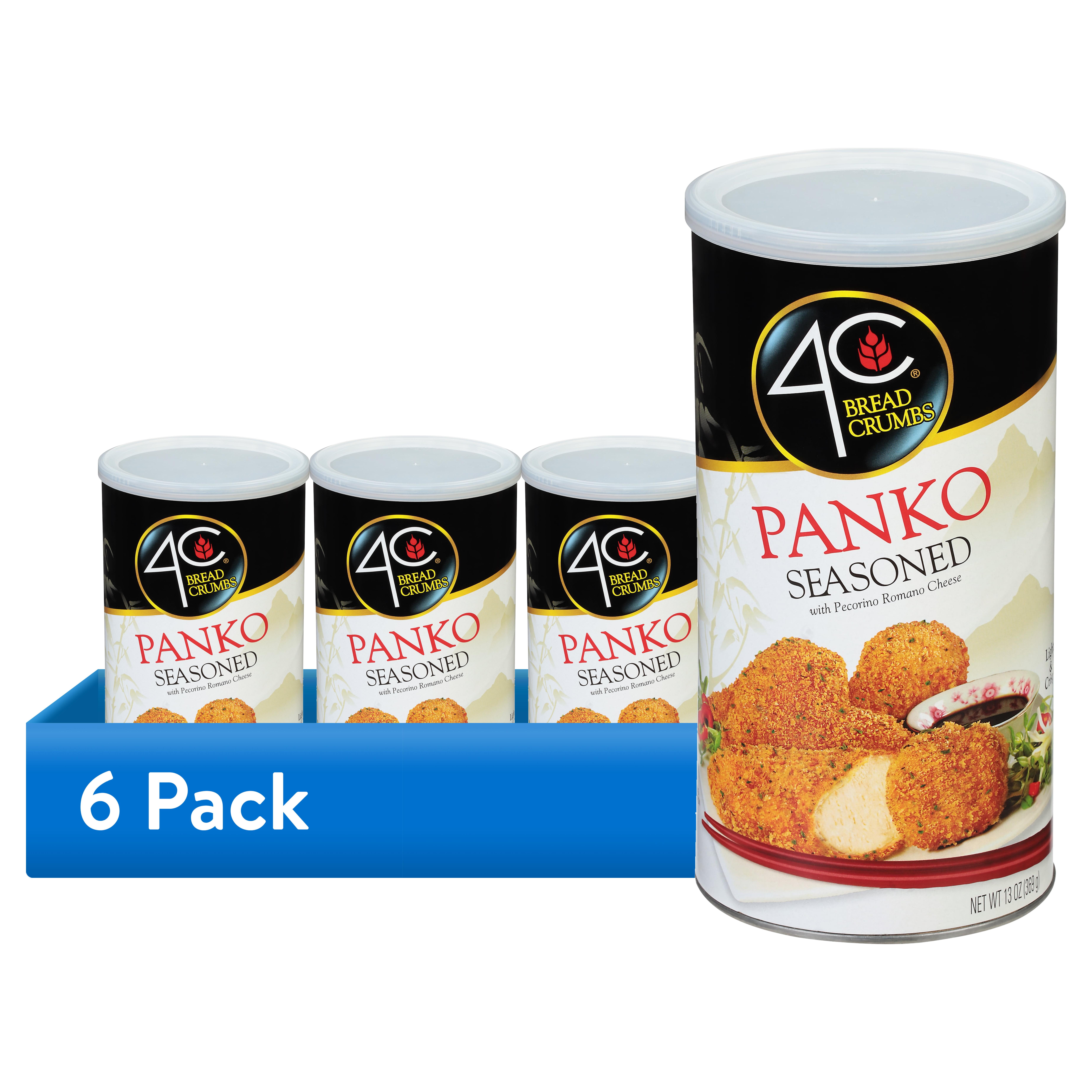 (6 pack) 4C® Japanese Style Seasoned Panko Bread Crumbs 13 oz. Canister ...