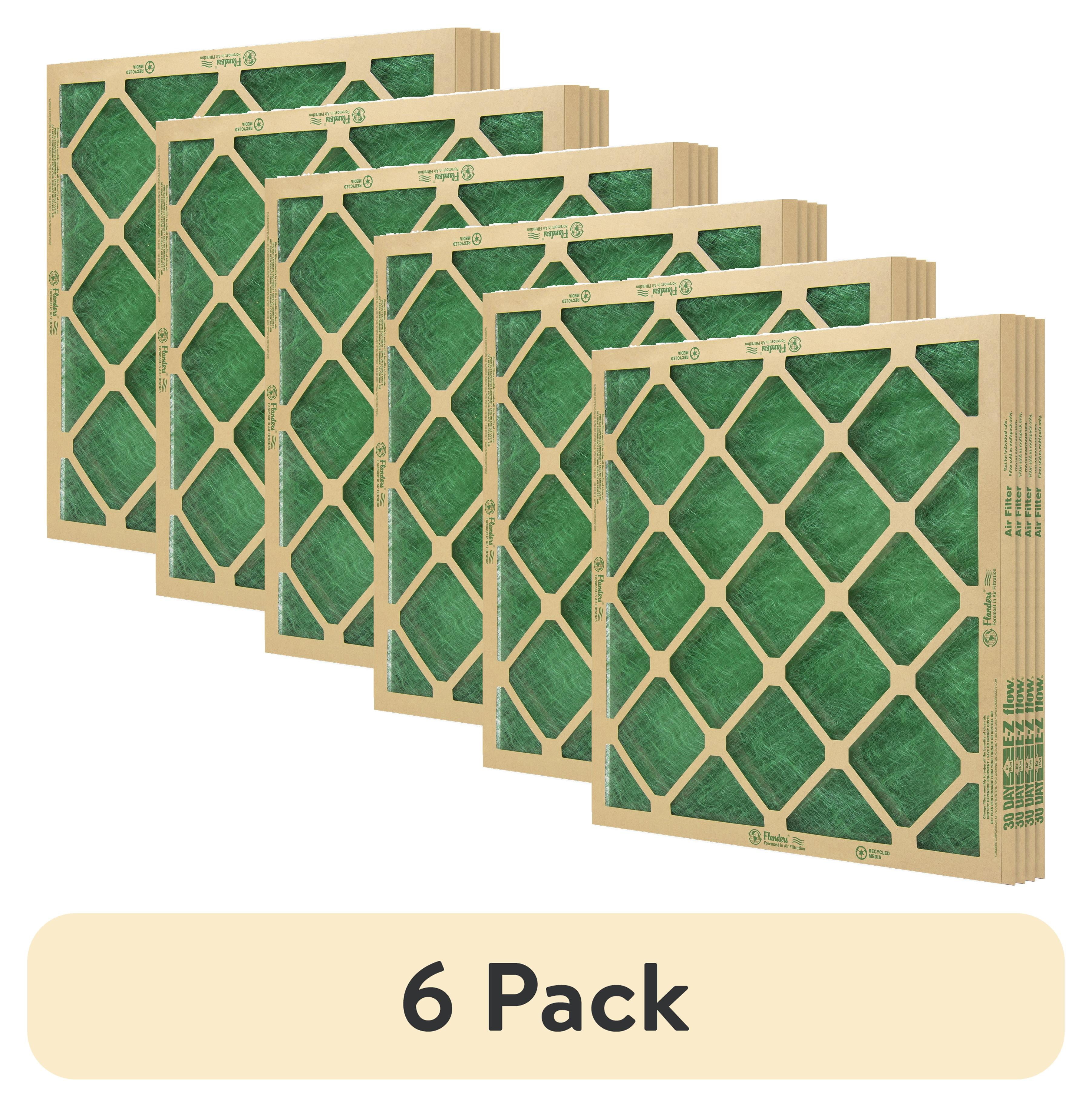 (6 pack) AAF Flanders 20" x 20" x 1" Nested FiberGlass MERV 1 Air ...