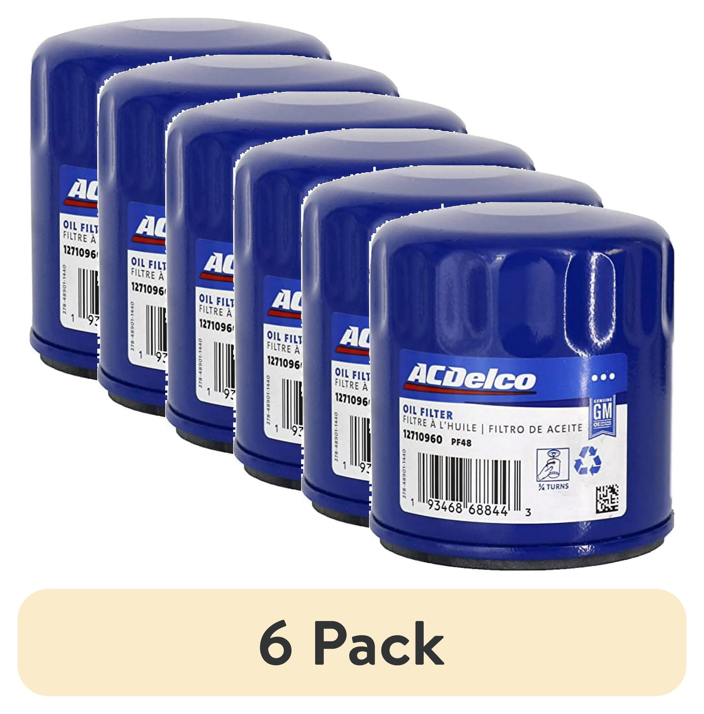 (6 pack) ACDelco PF48 Original Equipment Professional Engine Oil Filter ...