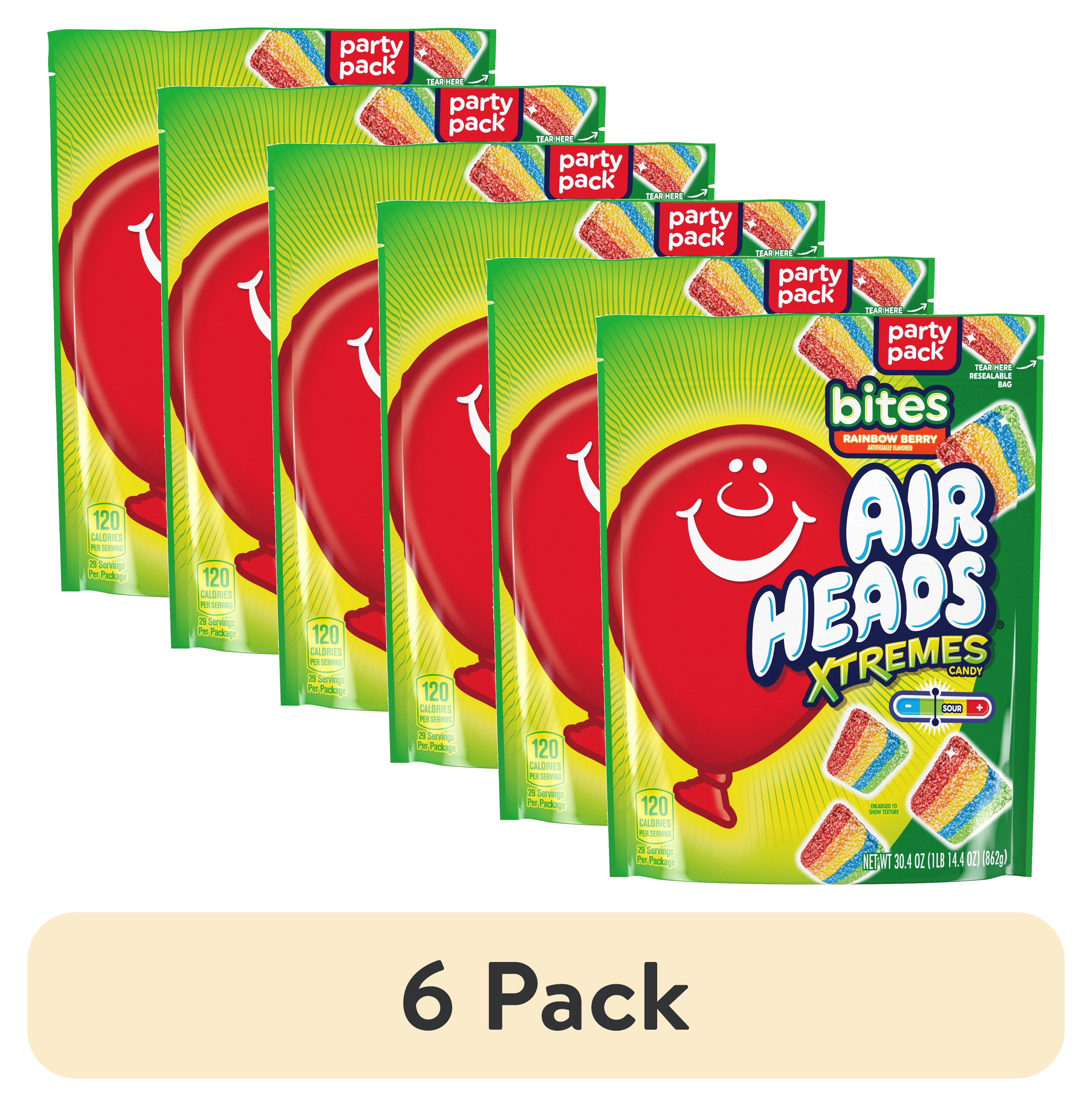 (6 pack) Airheads Xtremes Bites Sweetly Sour Candy Resealable Stand up ...