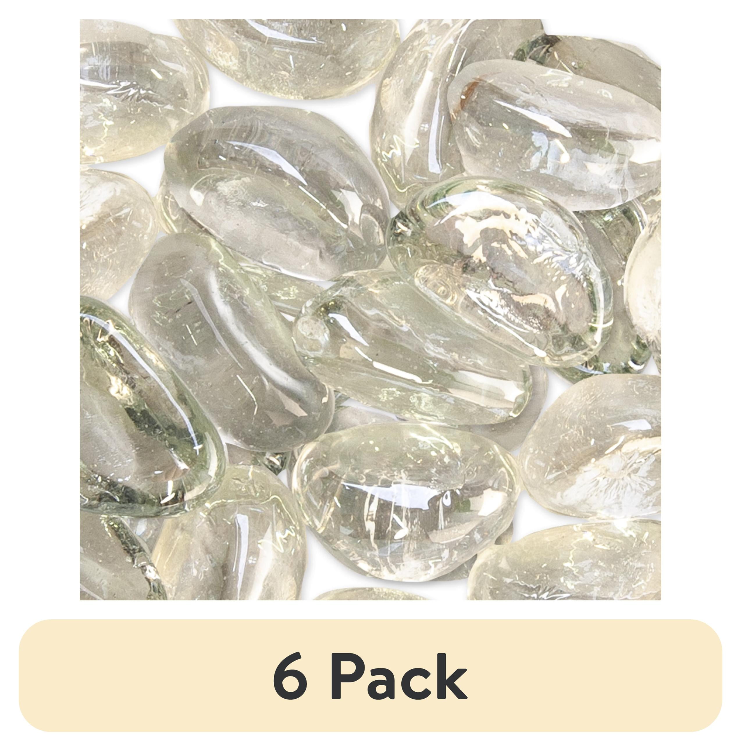 (6 pack) Akasha Crescent Shape Glass Gems, Sparkling Clear, 12 Oz. Bag ...