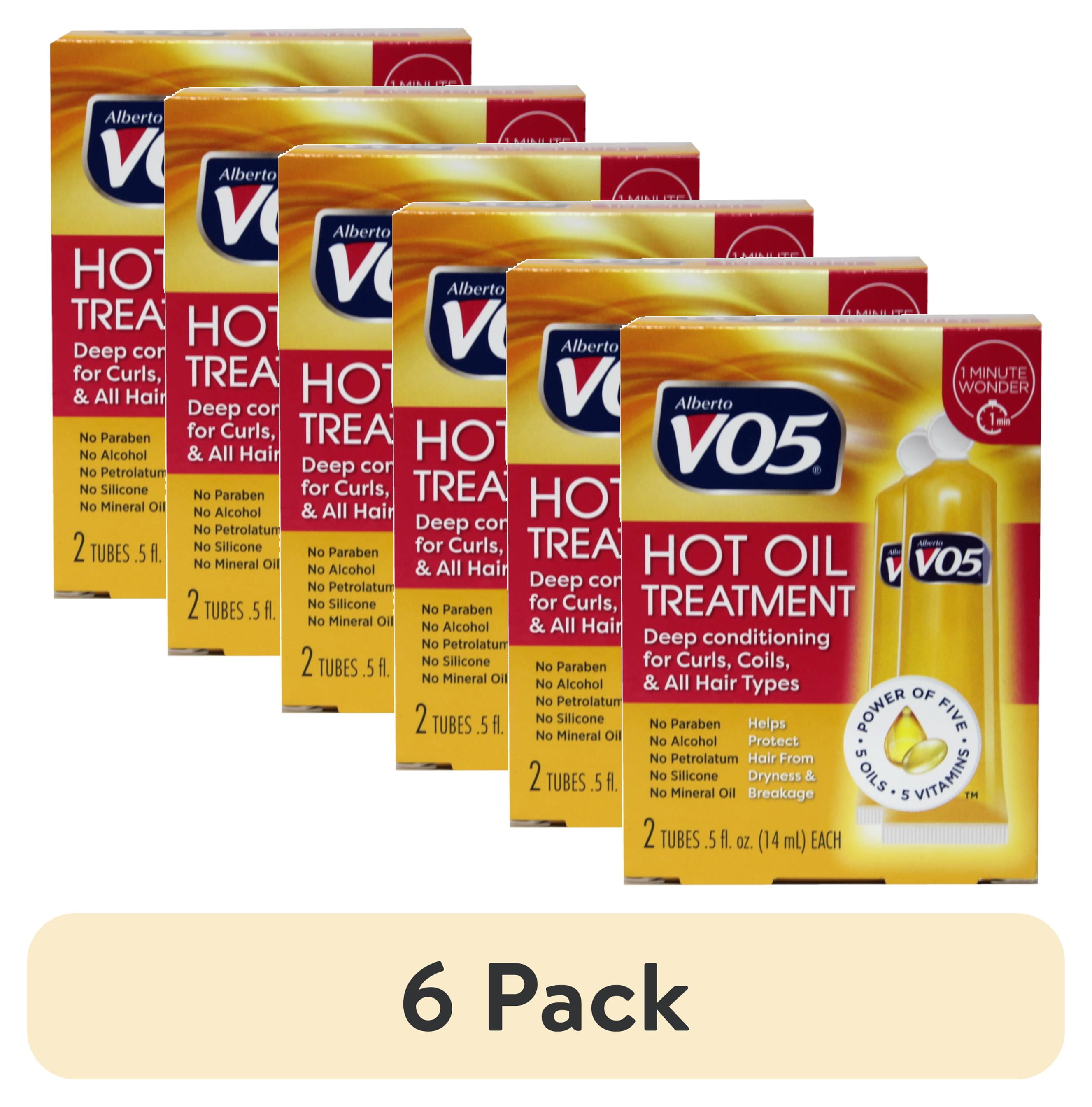 (6 pack) Alberto VO5 Moisturizing Hot Oil Treatment, 0.5 Ounce, 2-Count ...