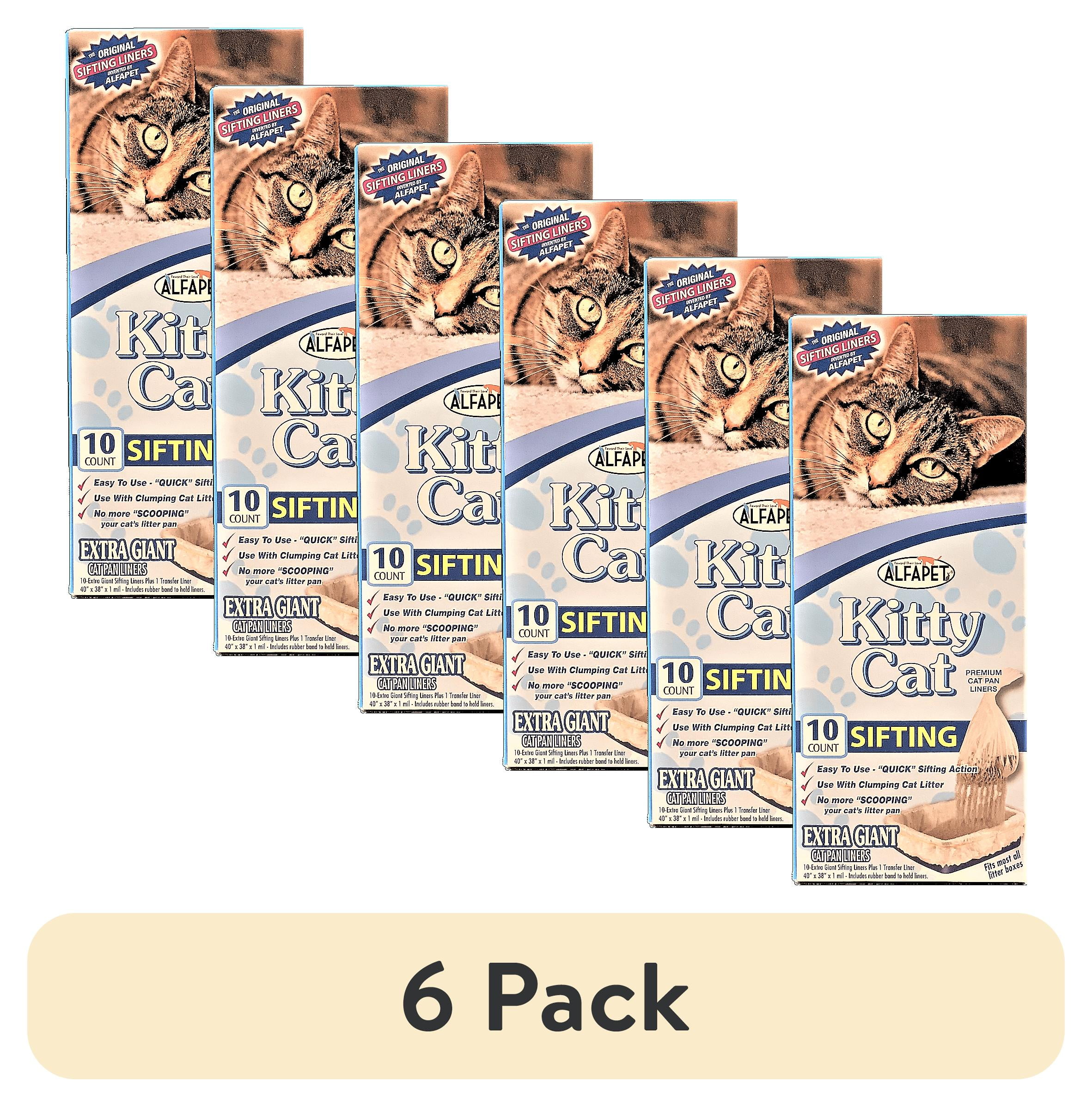 (6 pack) Alfapet, Kitty Cat Sifting Litter Box Liners, 10 count ...
