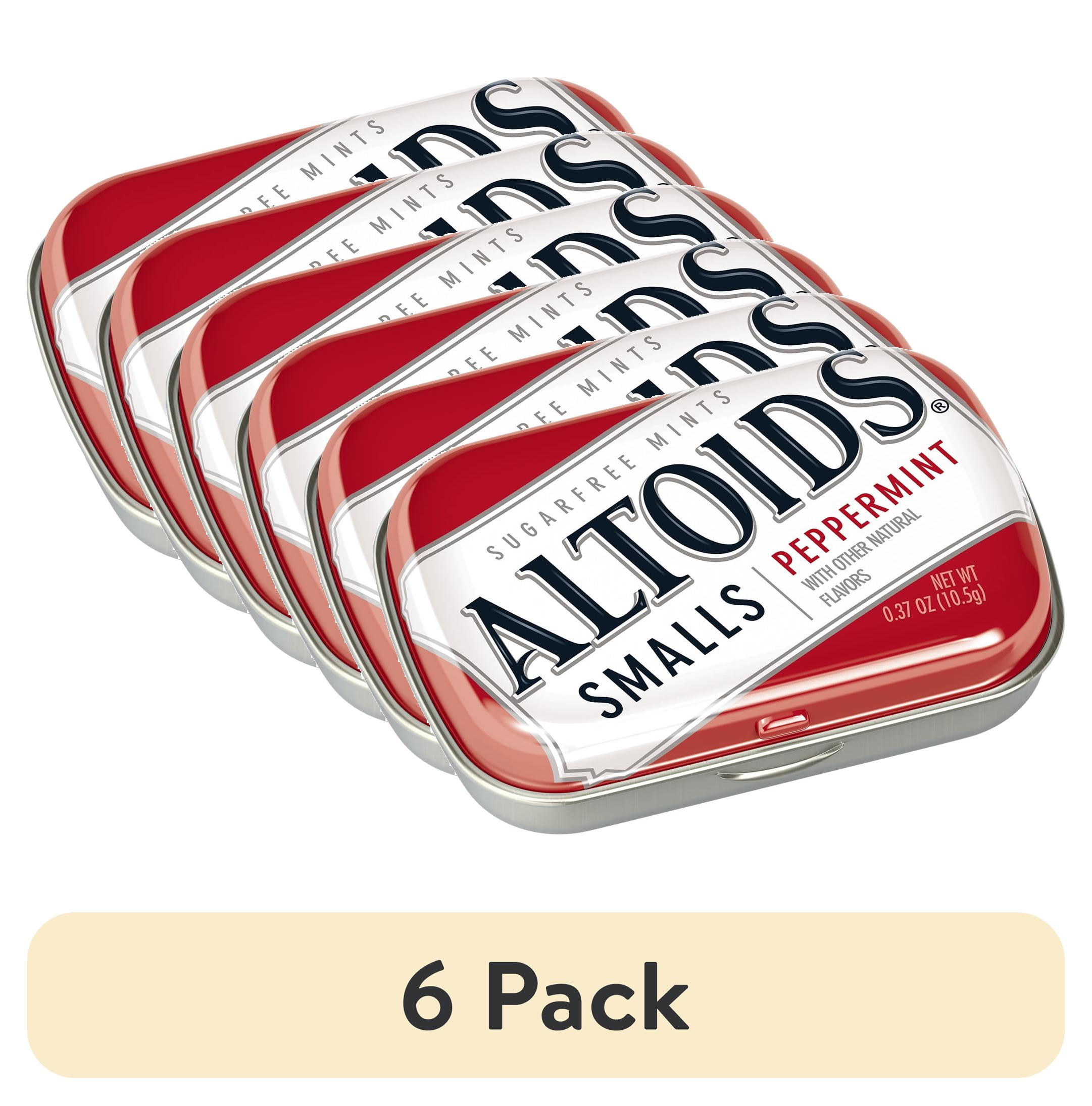 (6 pack) Altoids Smalls Peppermint Sugar Free Mints Single Pack, 0.37 ...