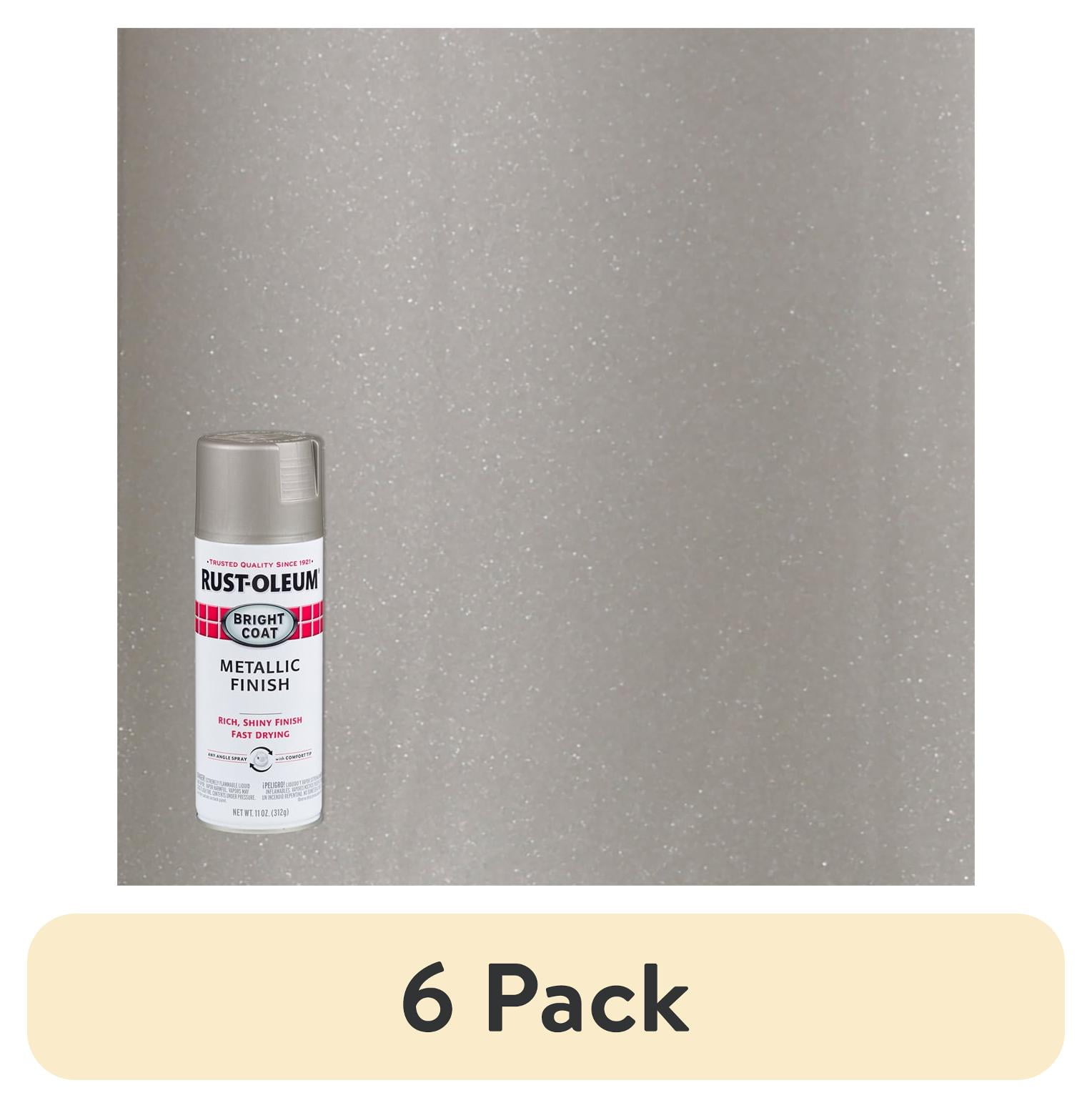 (6 pack) Aluminum, Rust-Oleum Stops Rust Bright Coat Metallic Spray ...