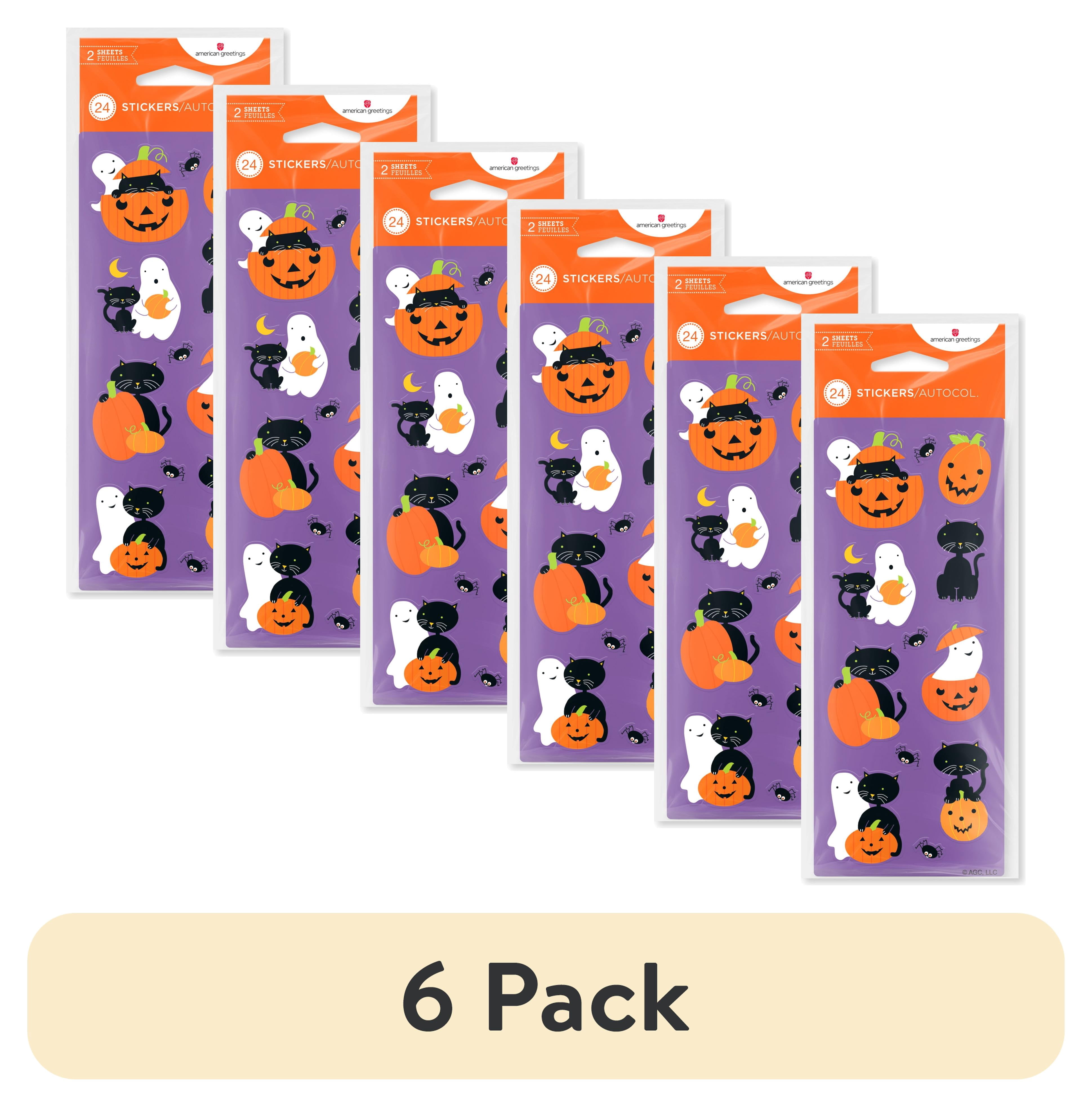 (6 pack) American Greetings Halloween Sticker Set, Slim Strips with ...