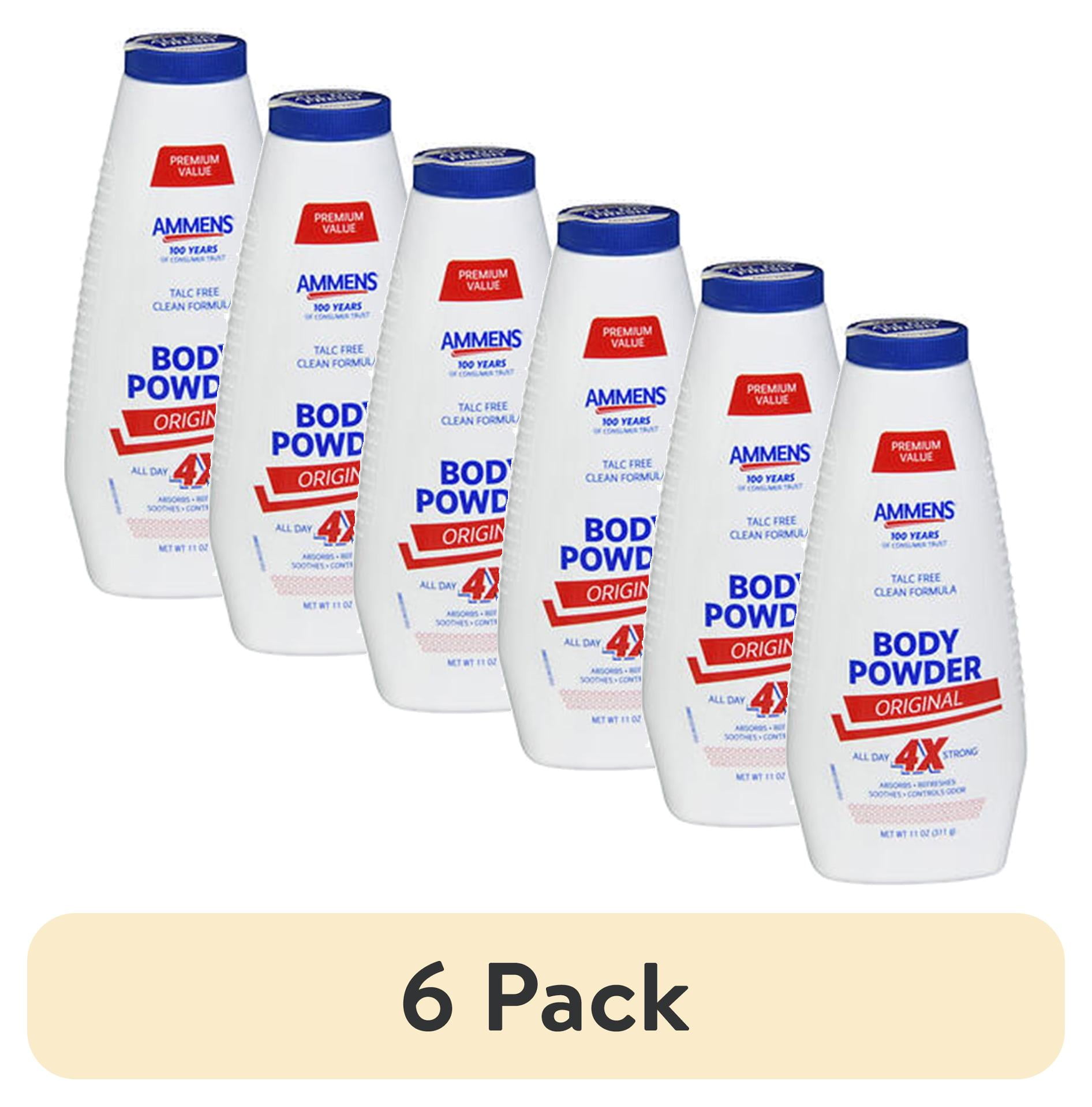 (6 pack) Ammens® Original Talc-Free Powder 11 oz Bottle - Walmart.com