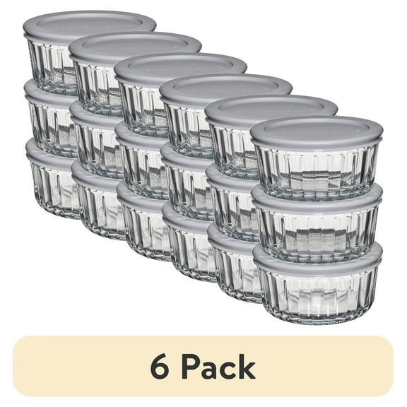 Anchor Hocking 32-Piece Glass Food Storage Containers with Colorful BPA ...