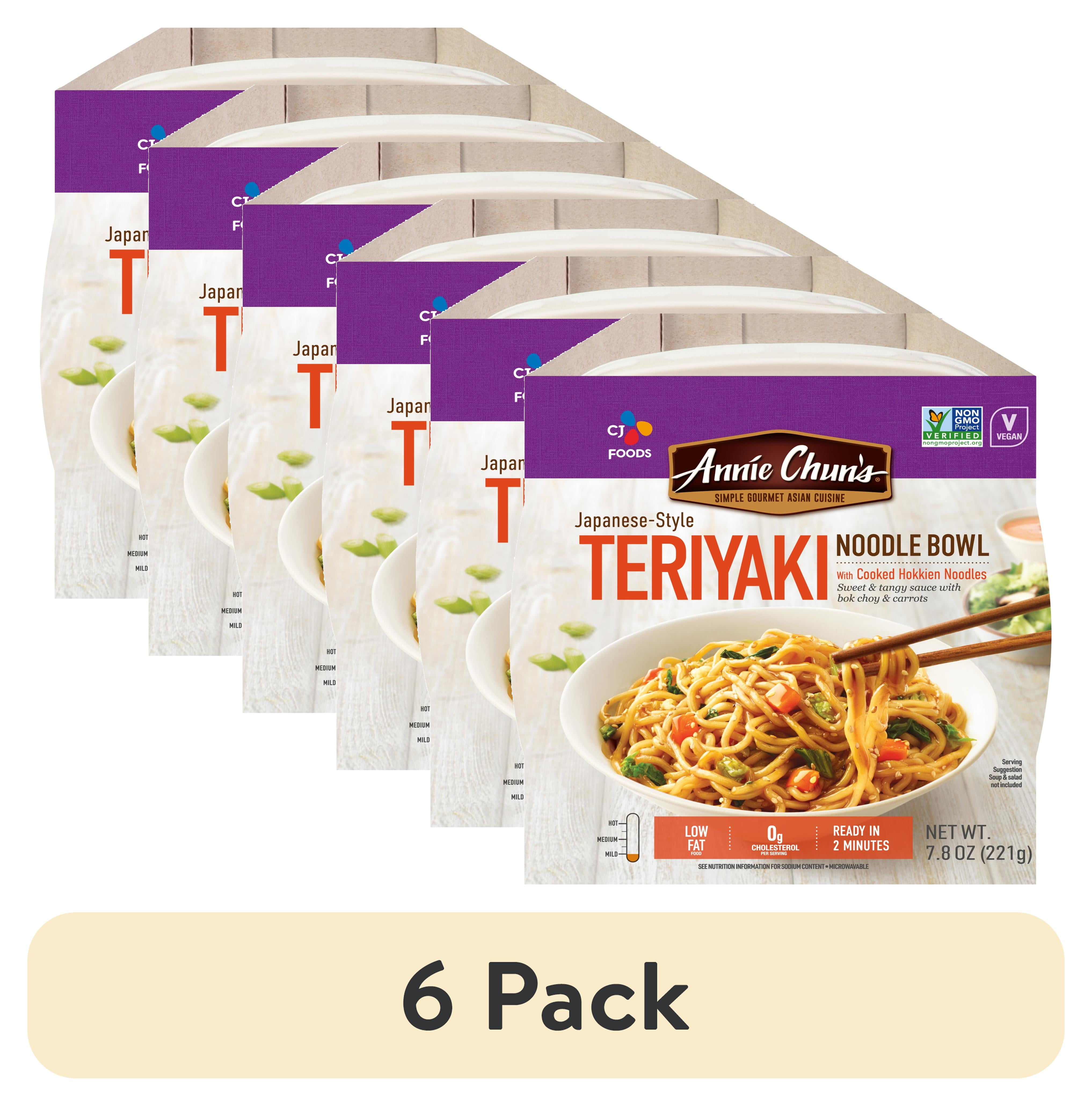 (6 pack) Annie Chun's Japanese Style Teriyaki Noodle Bowl, 7.81 oz ...