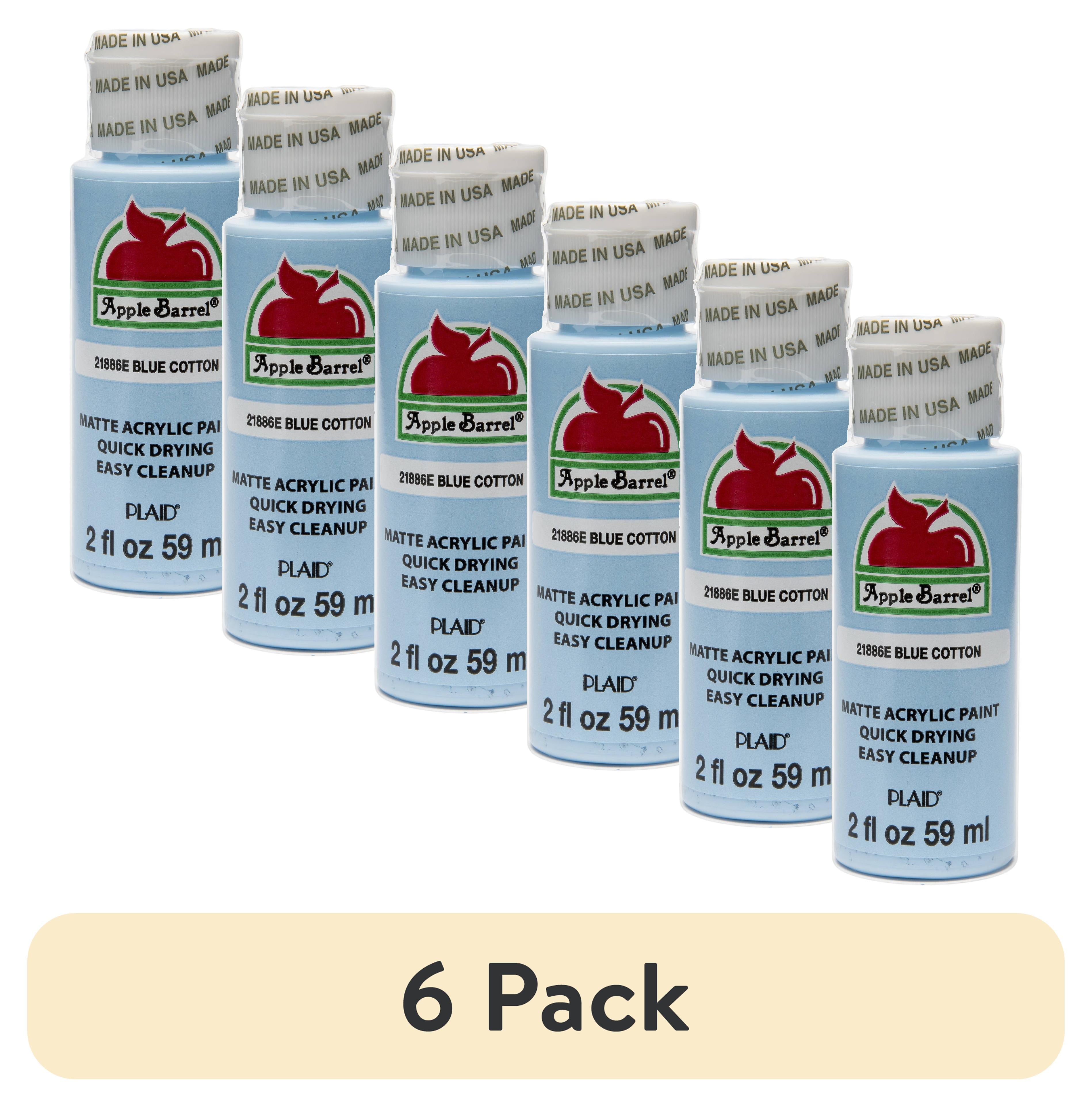 (6 pack) Apple Barrel Acrylic Craft Paint, Matte Finish, Blue Cotton, 2 ...