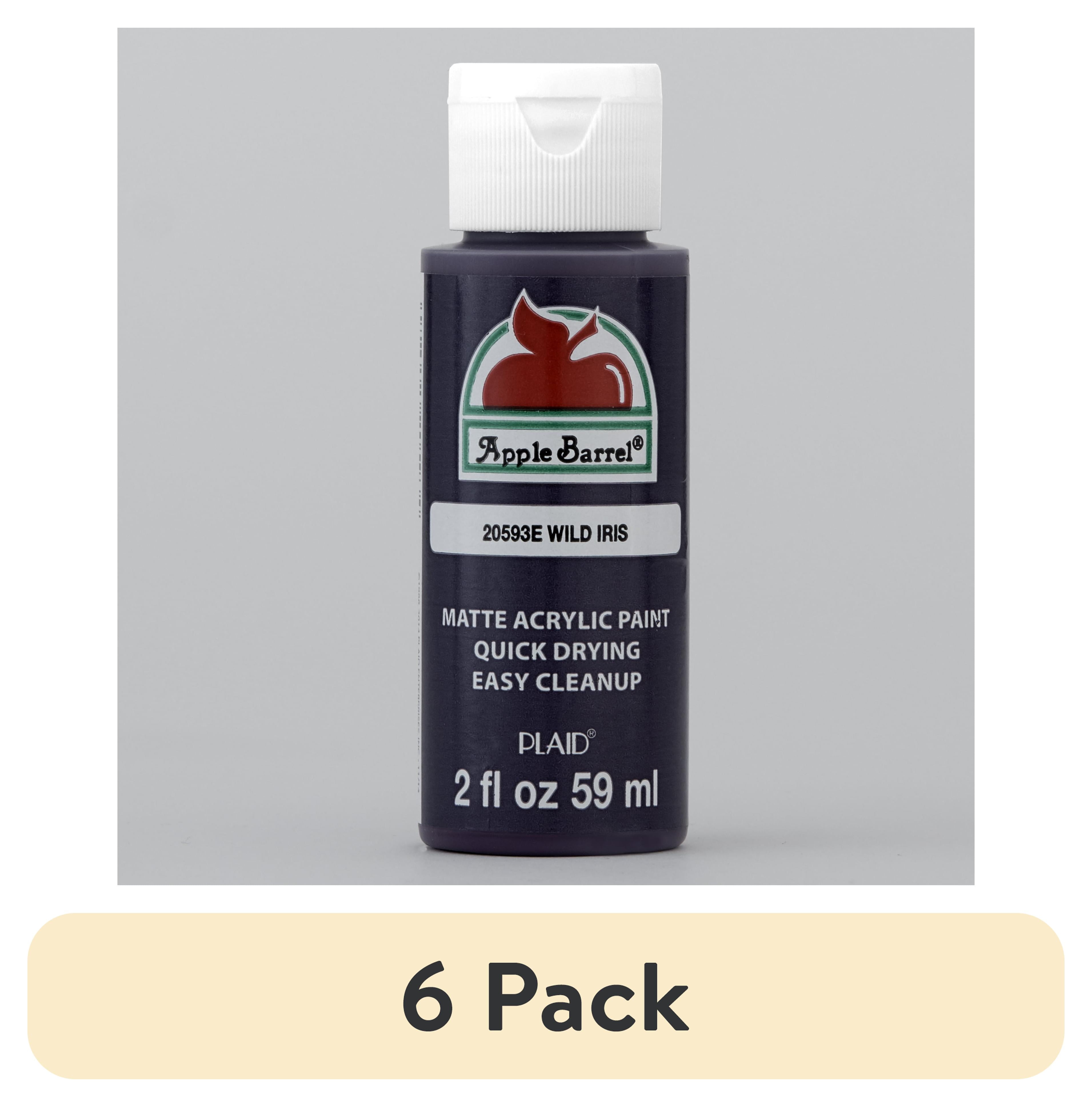 (6 pack) Apple Barrel Matte Acrylic Craft Paint, 2oz, Wild Iris ...