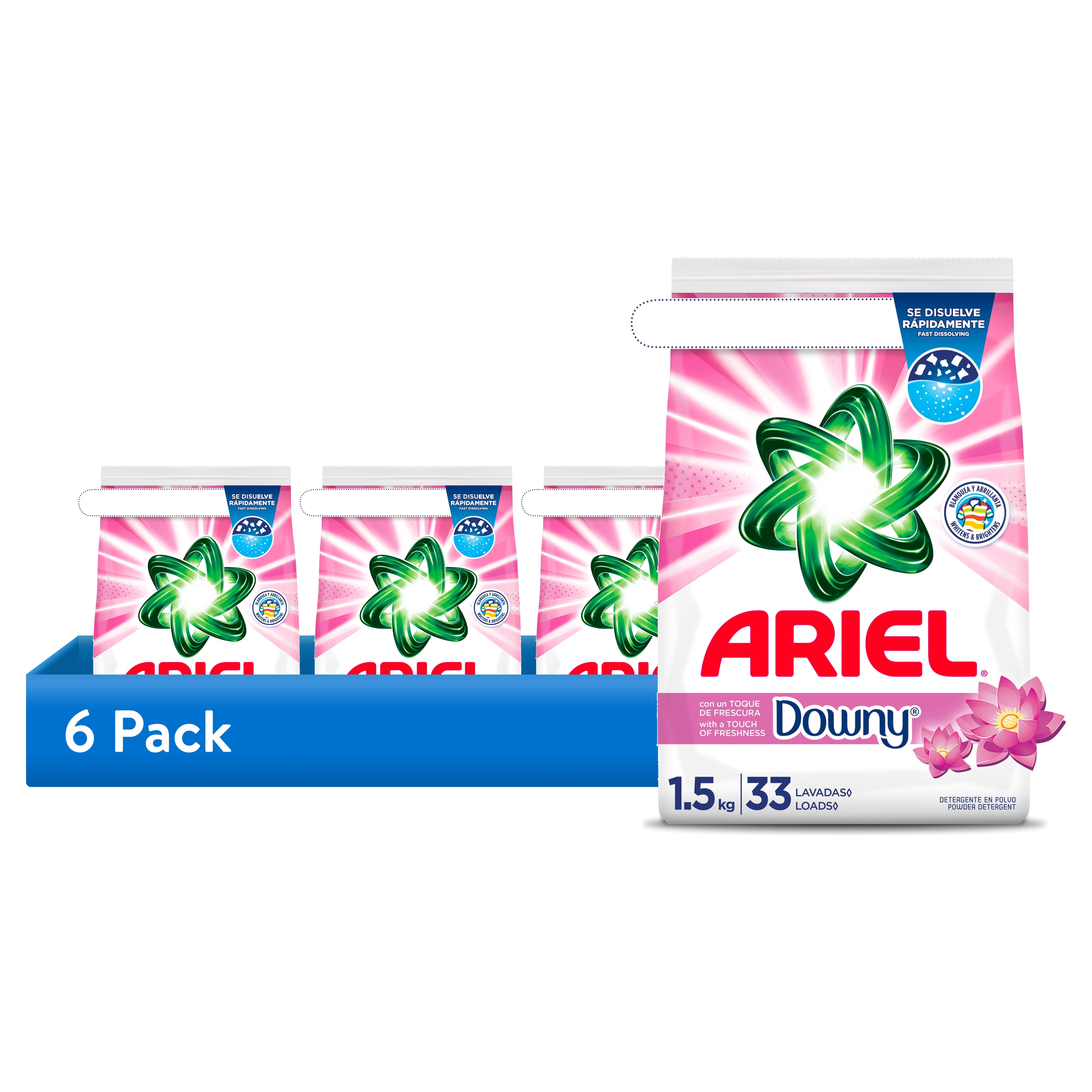 (6 pack) Ariel Laundry Detergent Powder with a Touch of Downy Freshness ...