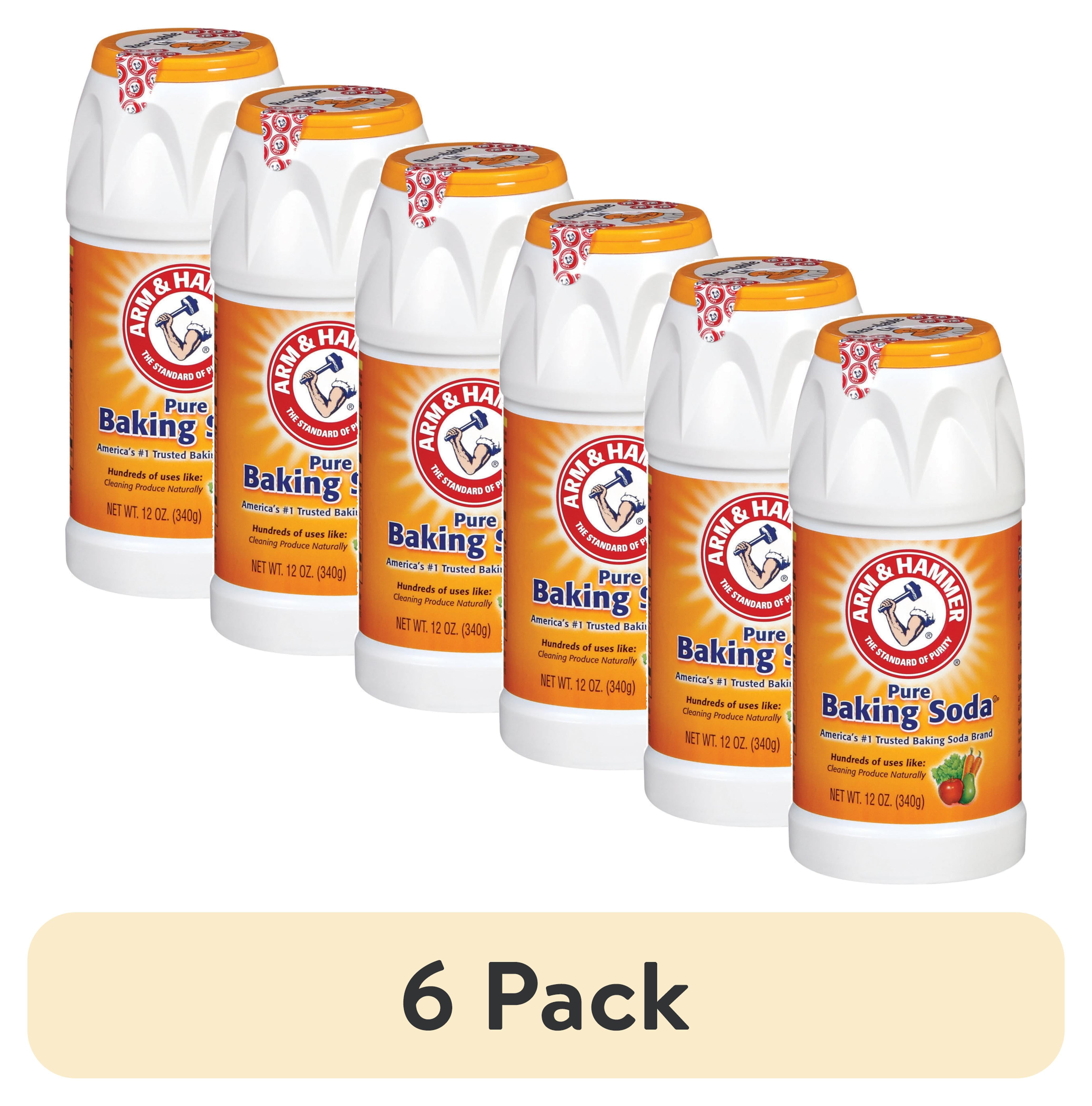 (6 pack) Arm & Hammer Pure Baking Soda Shaker, 12 oz - Walmart.com