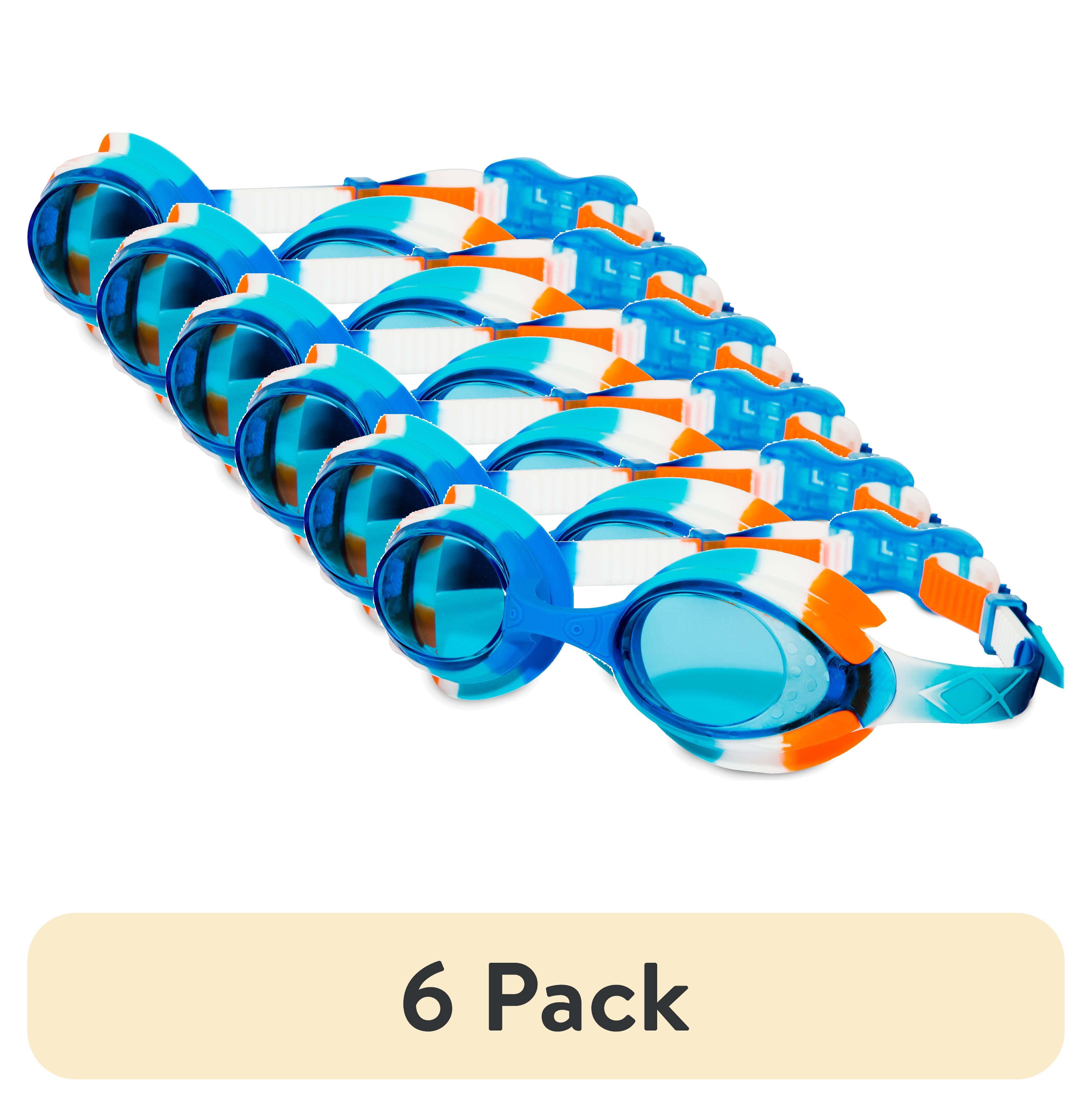 (6 pack) Athletic Works Axiom Junior Swim Goggles for Children, Tinted ...