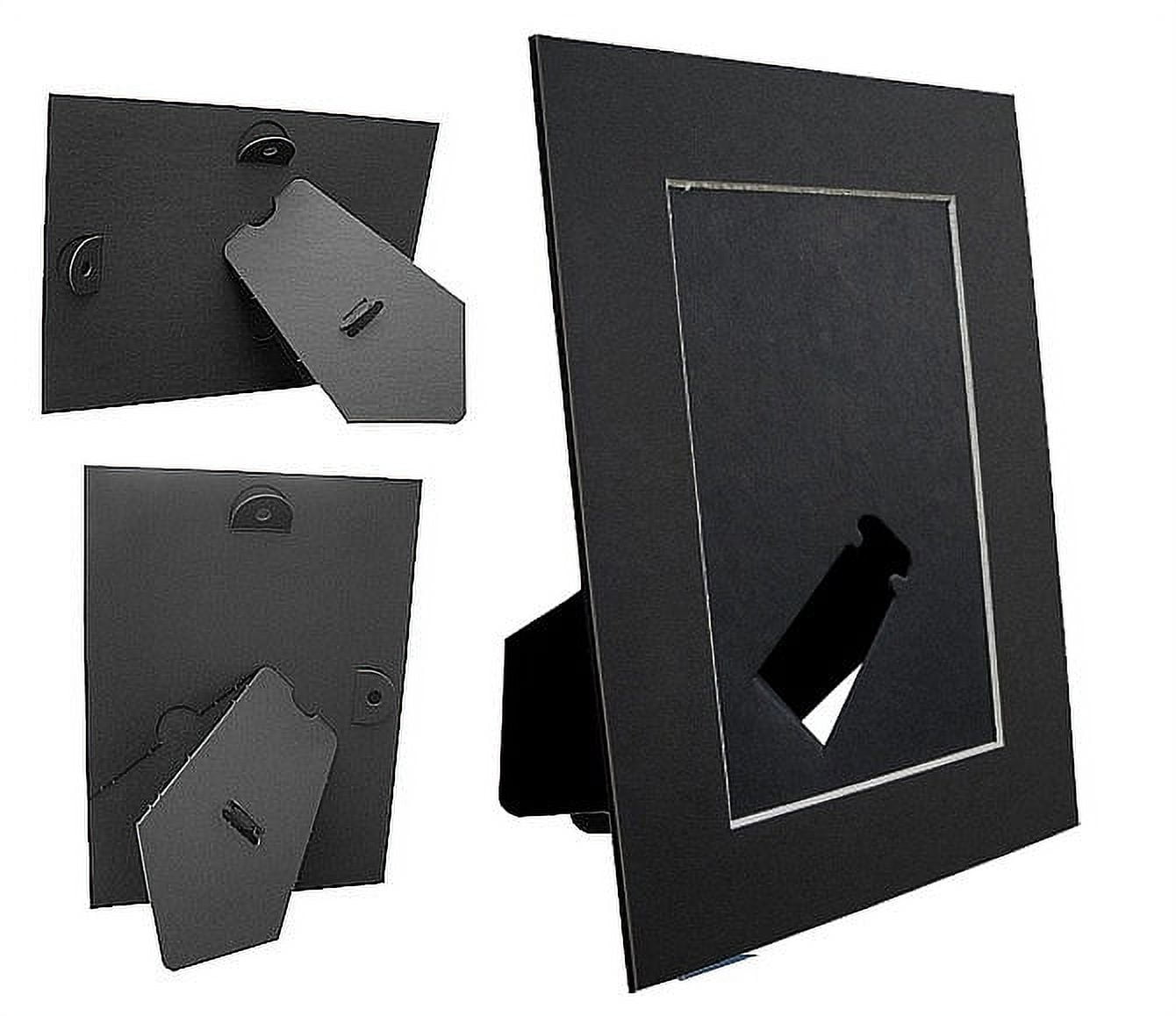(6 pack) BLACK White Core BEVEL-CUT Easel 8x10 Frame Paper Stock sold ...