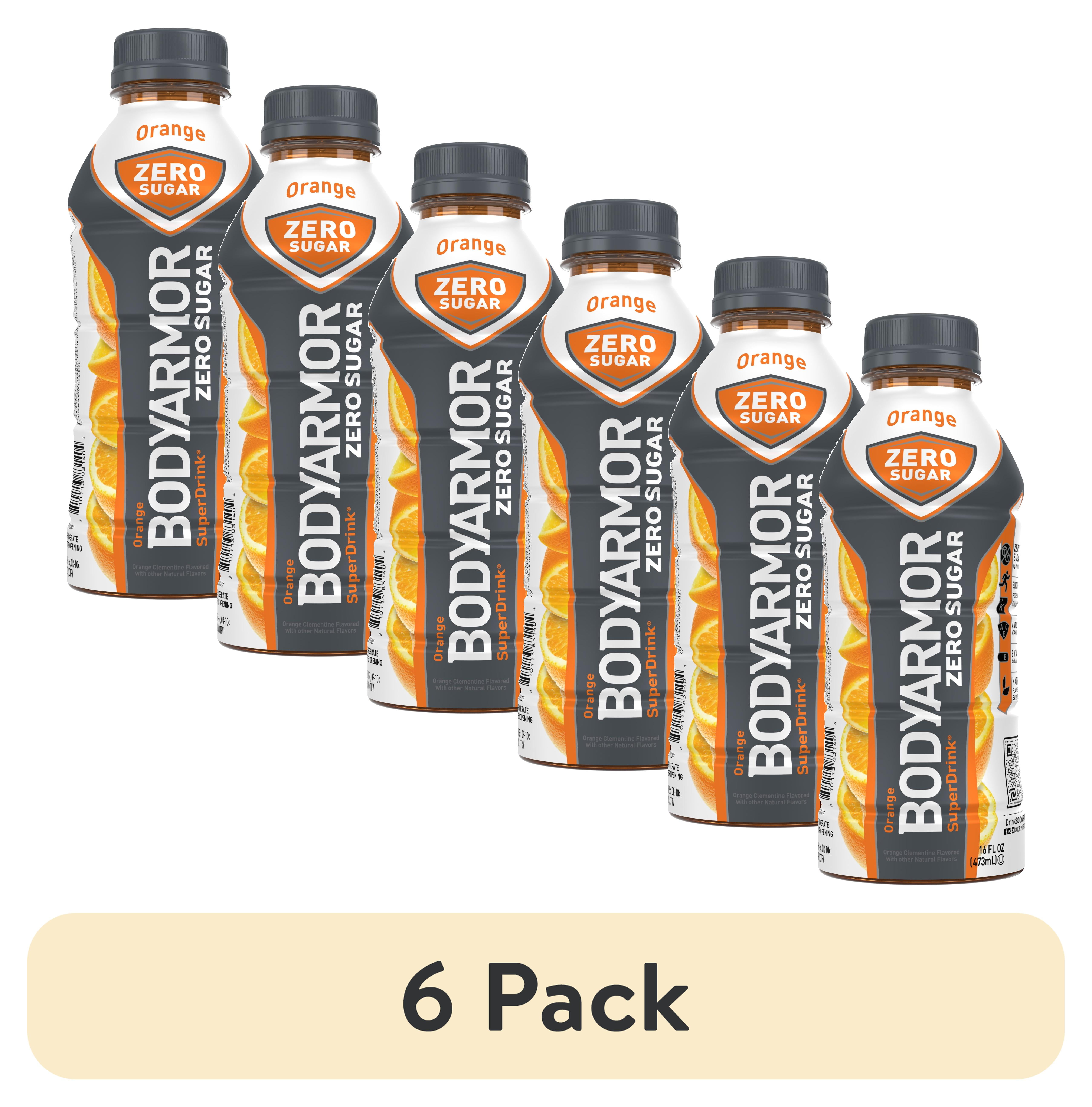 (6 pack) BODYARMOR Zero Sugar Orange Electrolyte Sports Drink, 16 fl oz ...