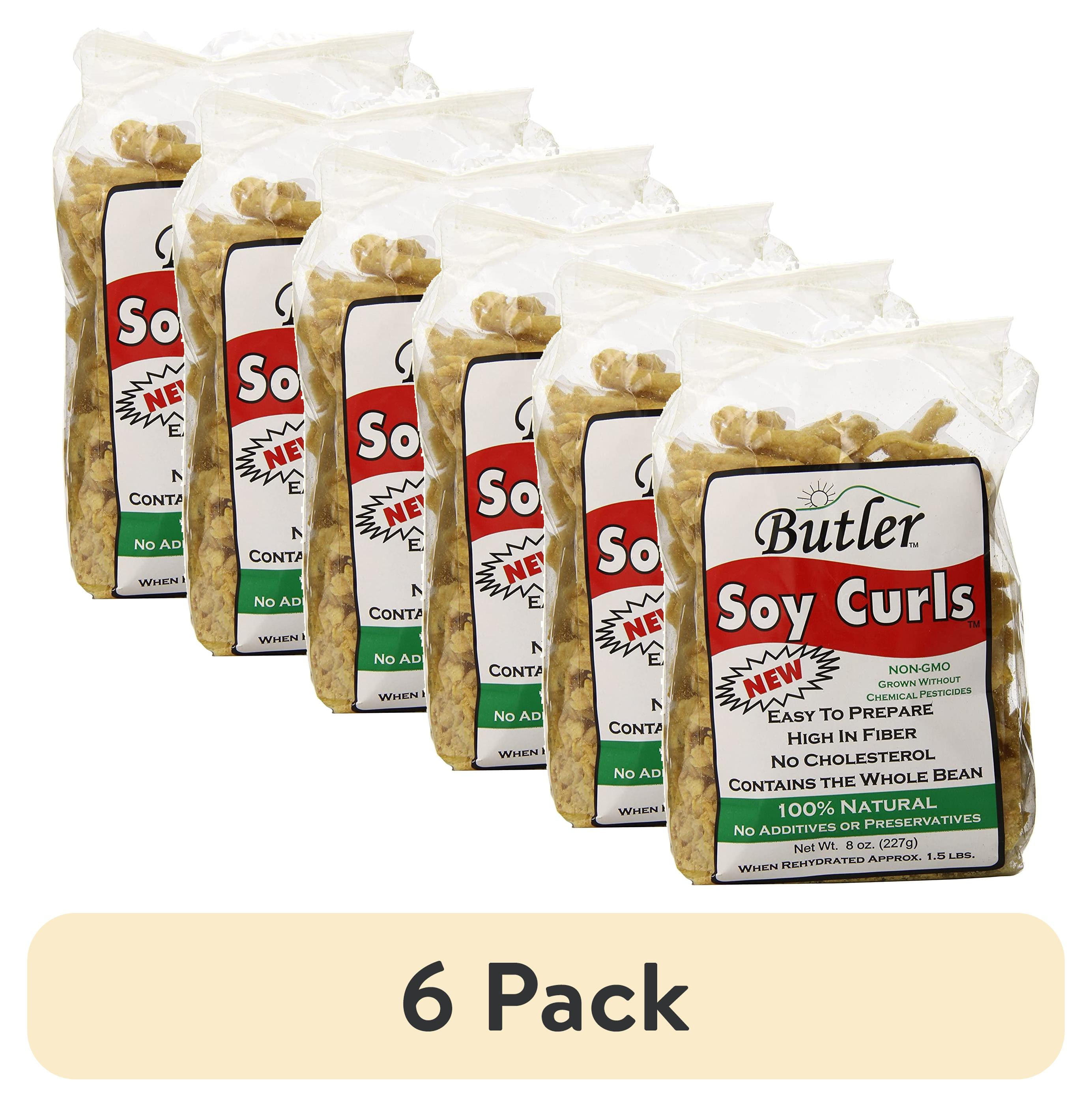 (6 pack) BUTLER FOODS Soy Curls, 8 oz – All-Natural, Non-GMO, Vegan ...