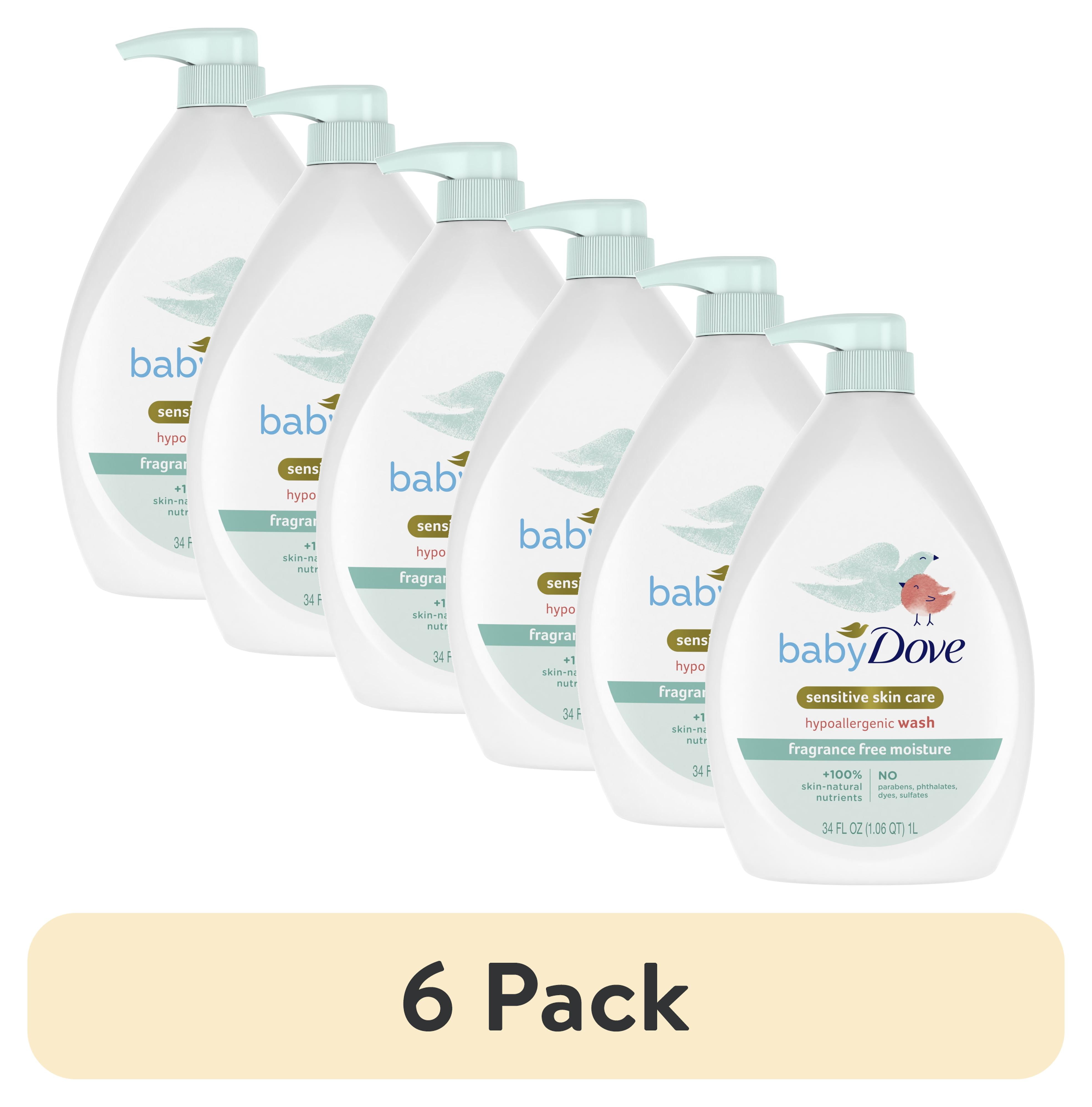 (6 pack) Baby Dove Sensitive Skincare Liquid Body Wash Fragrance Free ...