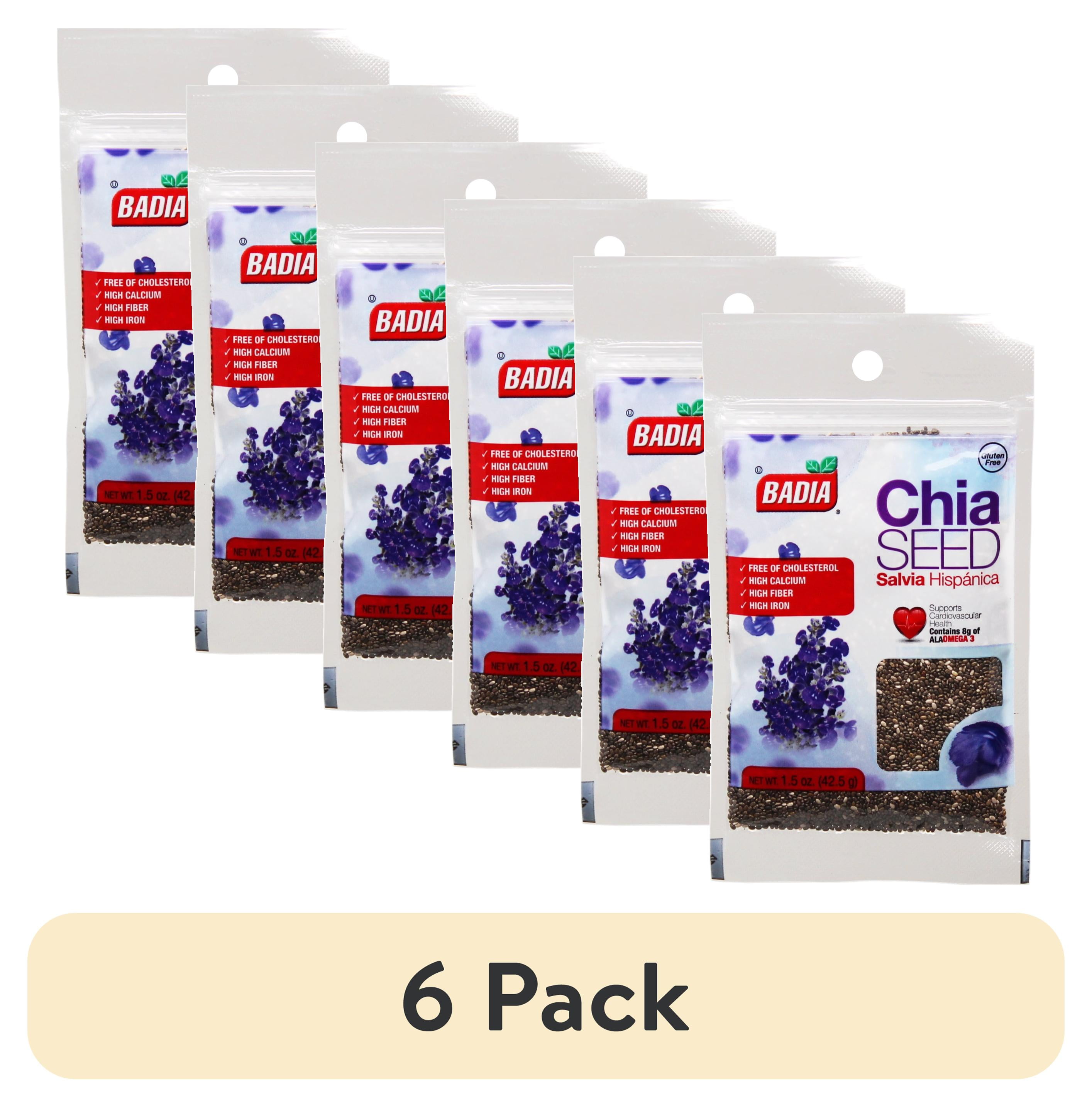 (6 pack) Badia Chia Seeds, 1.5 oz Bag - Walmart.com