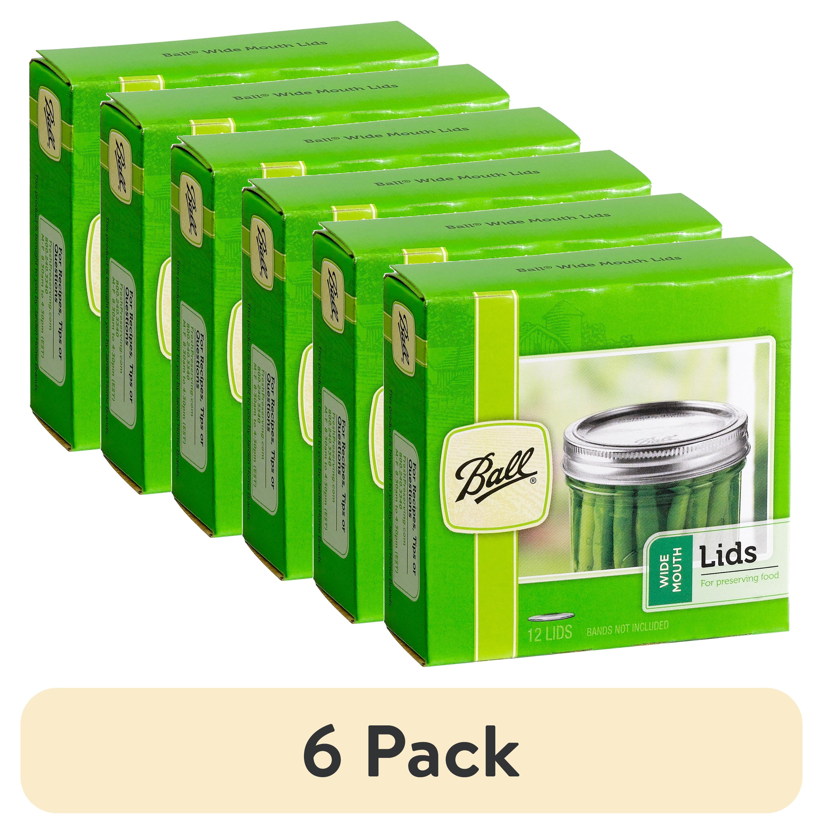 (6 pack) Ball 12-Pack Wide Mouth Lids Without Bands - Walmart.com