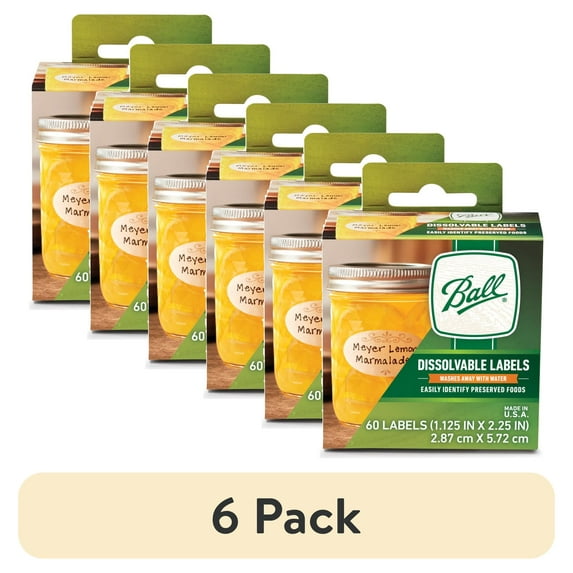 (6 pack) Ball Dissolvable Canning Jar Labels: Box of 60 - Walmart.com